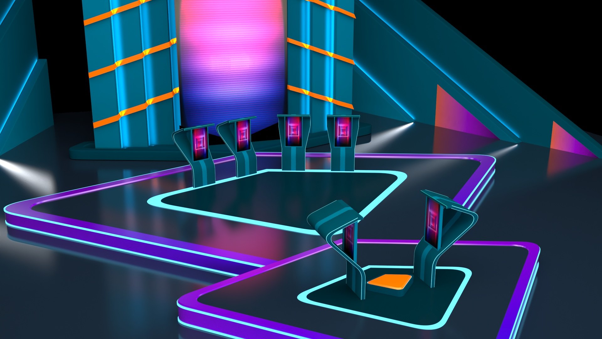 3D Tv Studio Design Model - TurboSquid 1889161