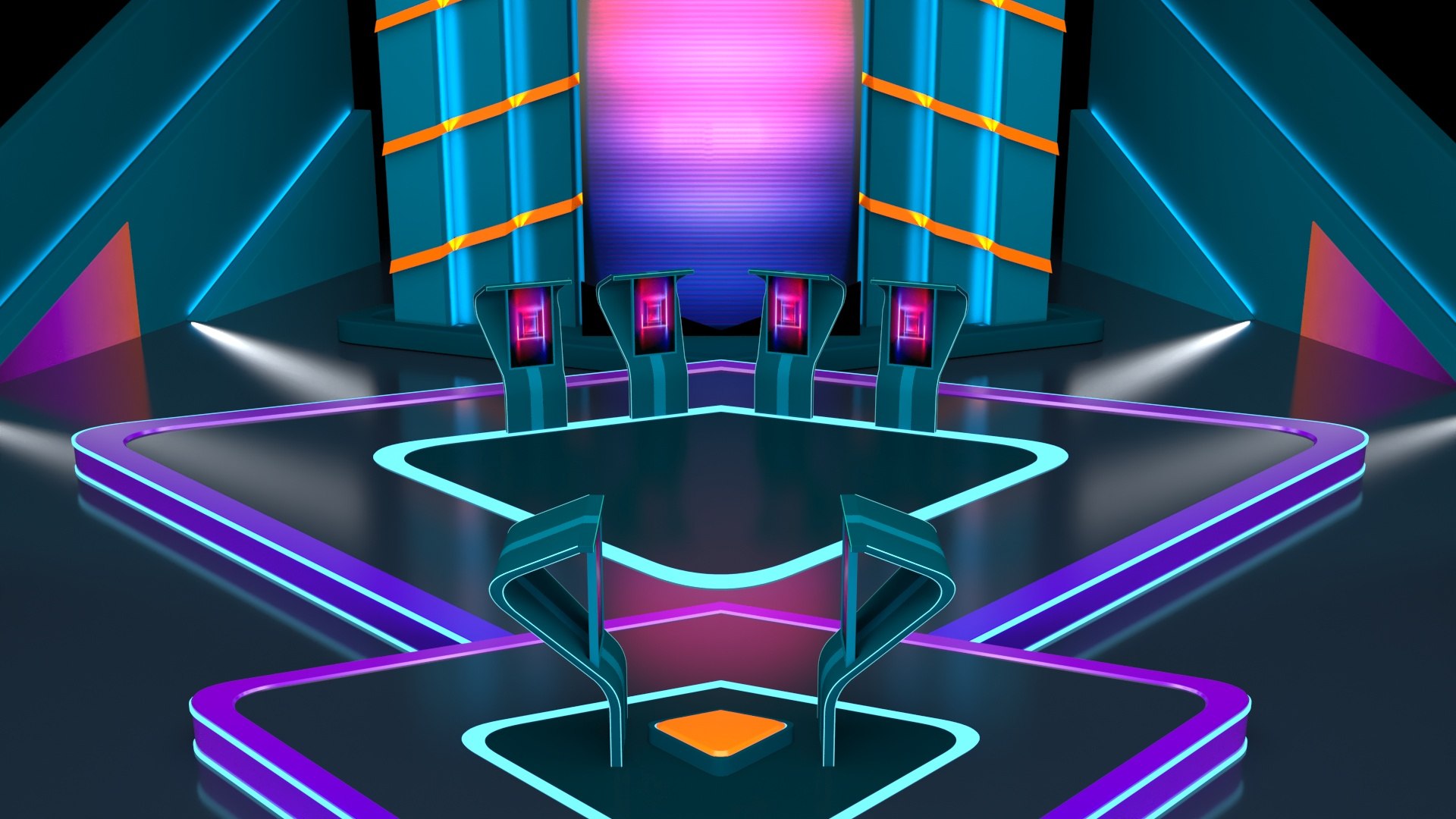 3D Tv Studio Design Model - TurboSquid 1889161