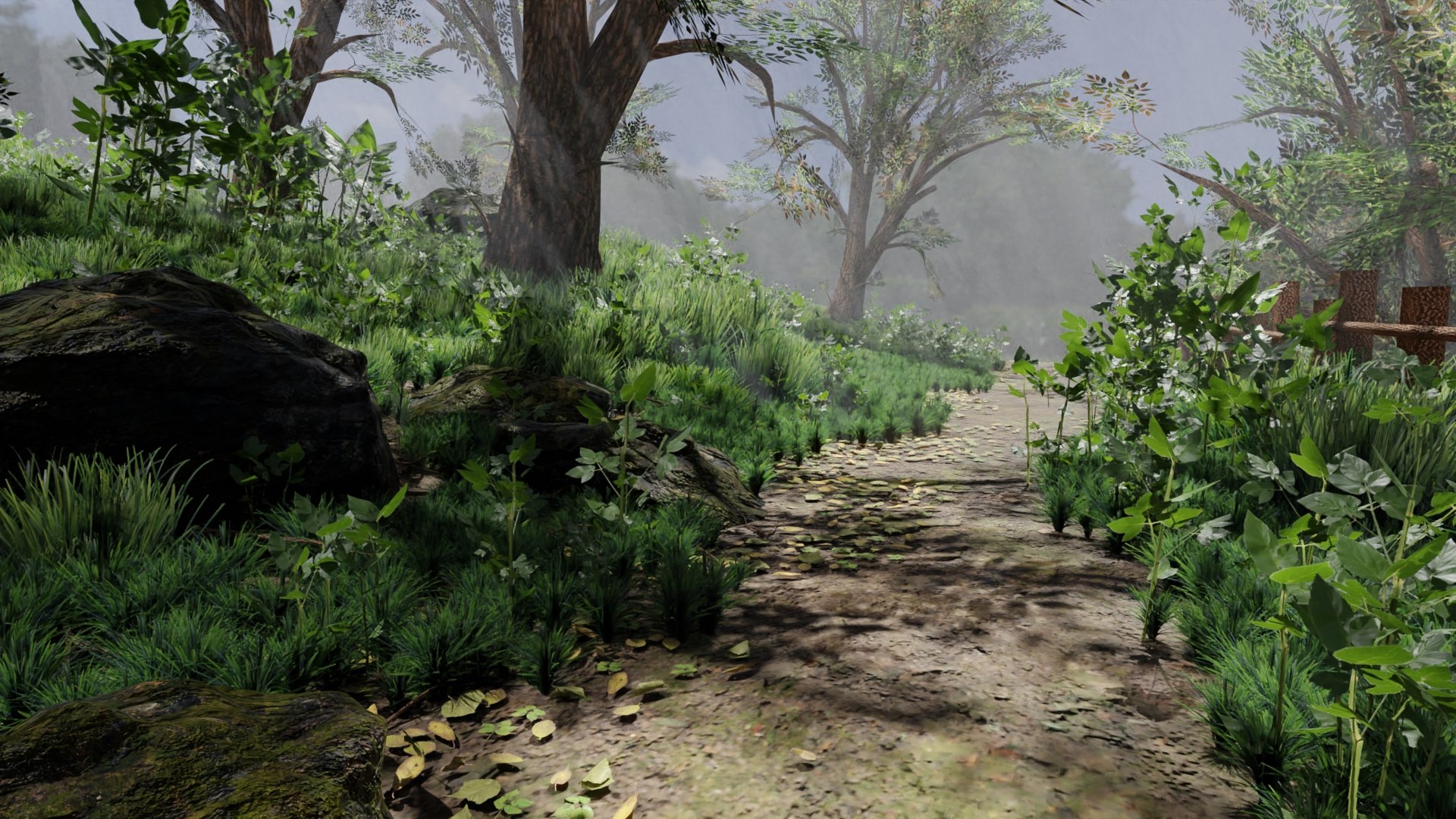Forest path scene 3D model - TurboSquid 1645532