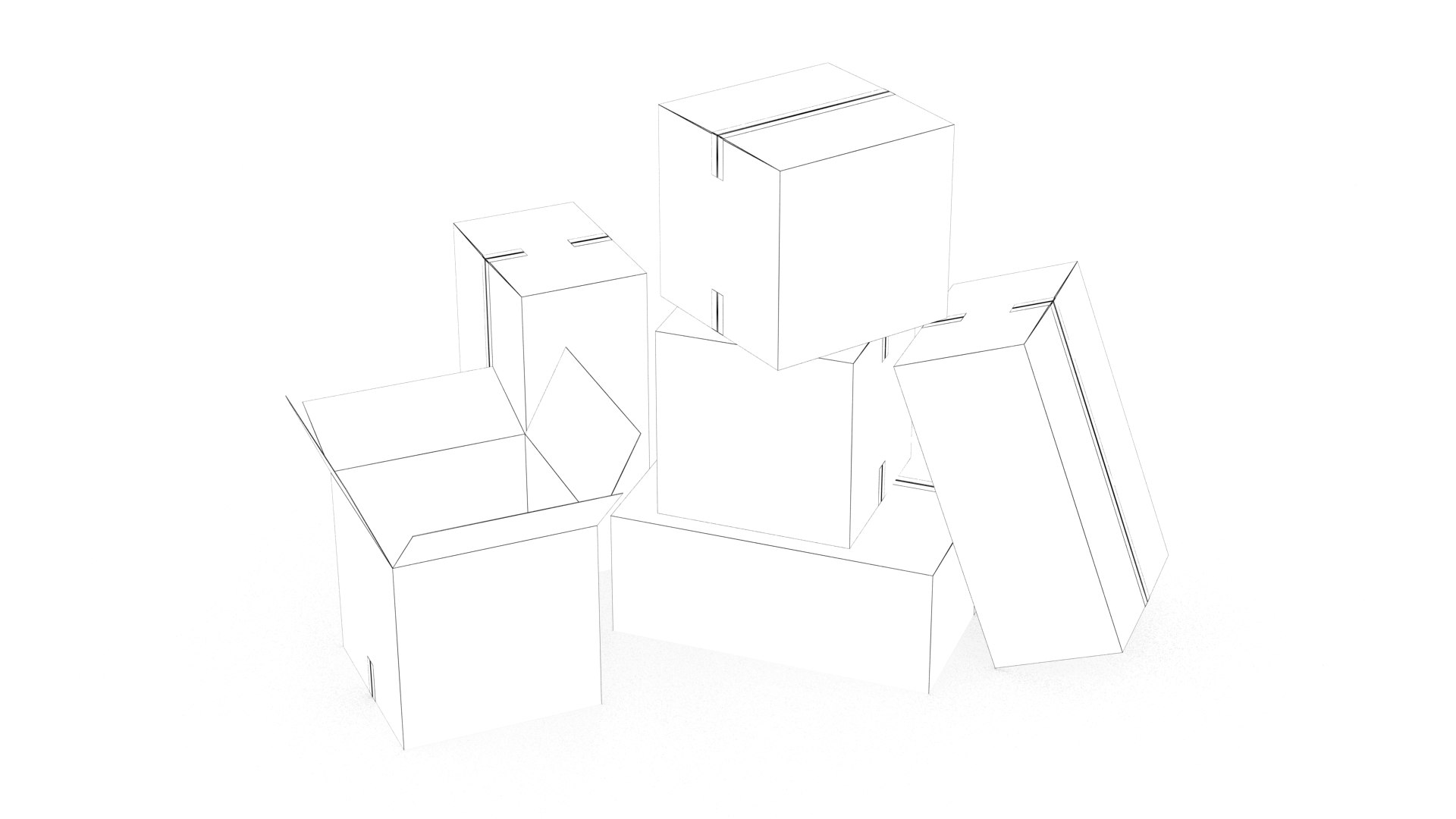 Boxes Moving 3D Model - TurboSquid 1430198
