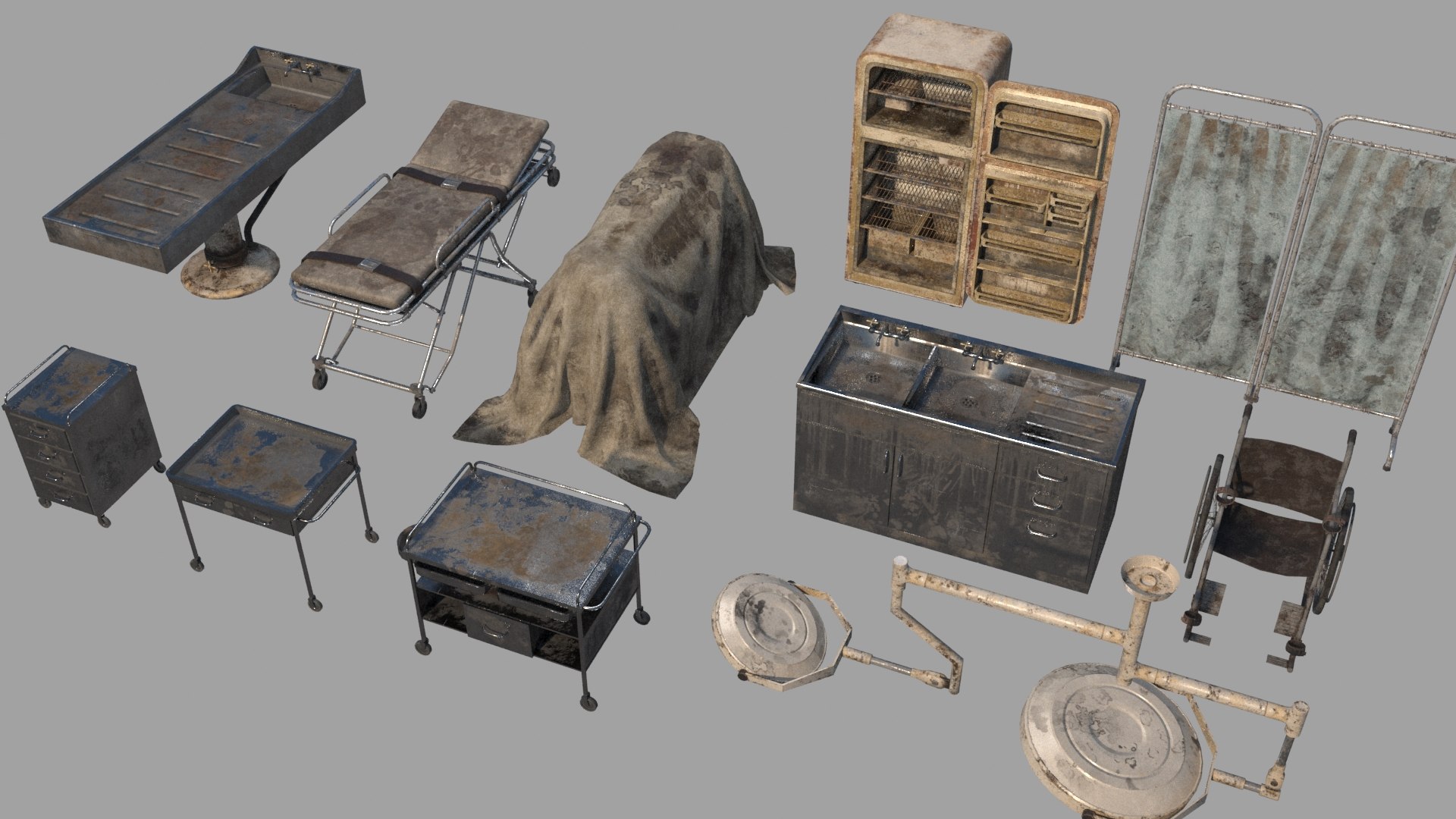 Set horror pathologist room 3D model - TurboSquid 1574535