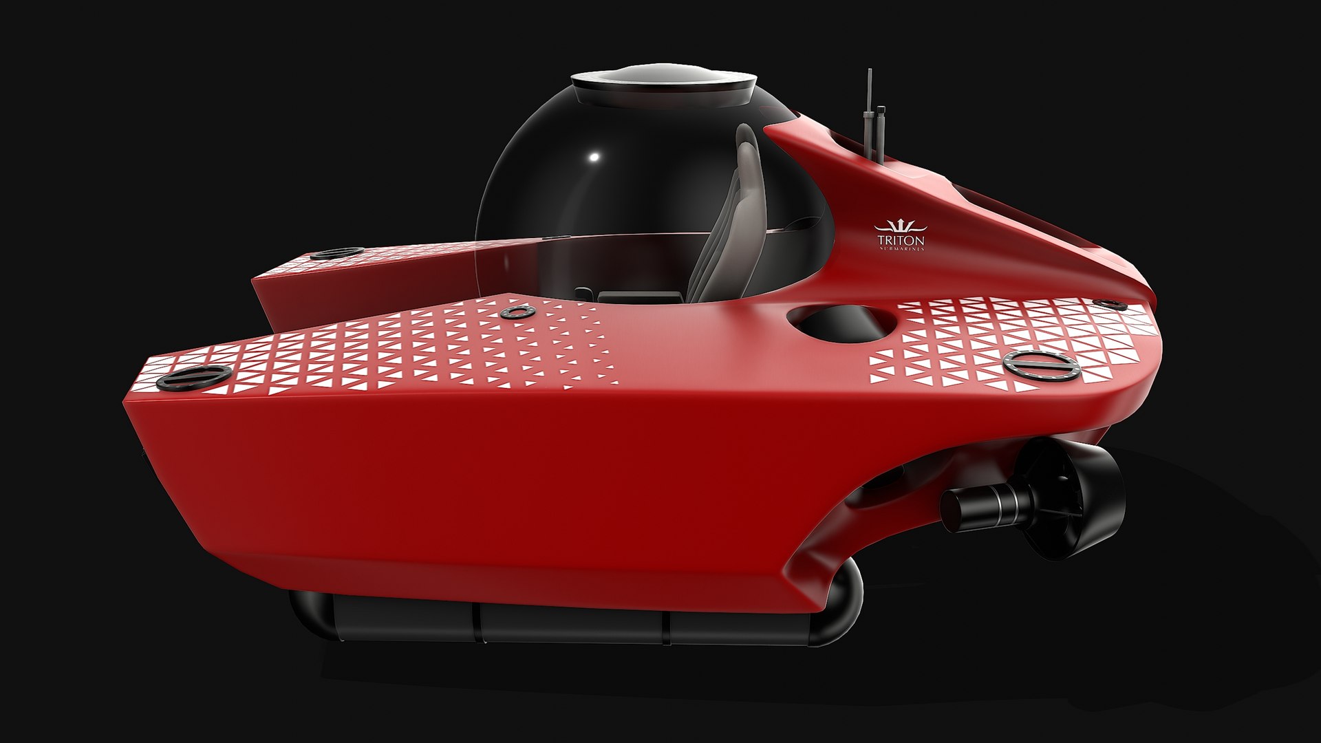 3D 3D Model Triton 660-2 Submarine - Red - TurboSquid 2281512