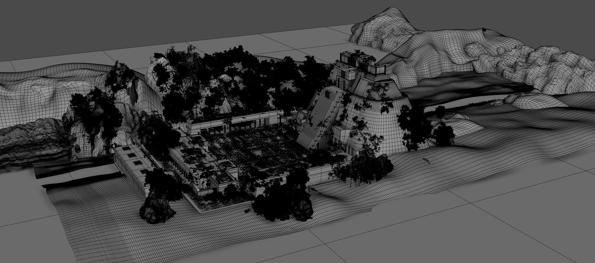 3D Uxmal Pyramid Environment - TurboSquid 2394701