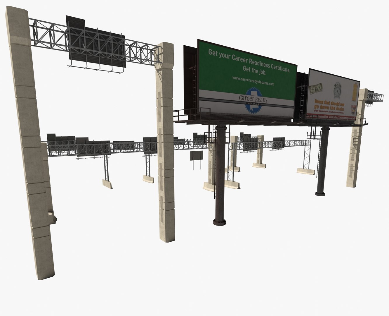 highway signs 3d model