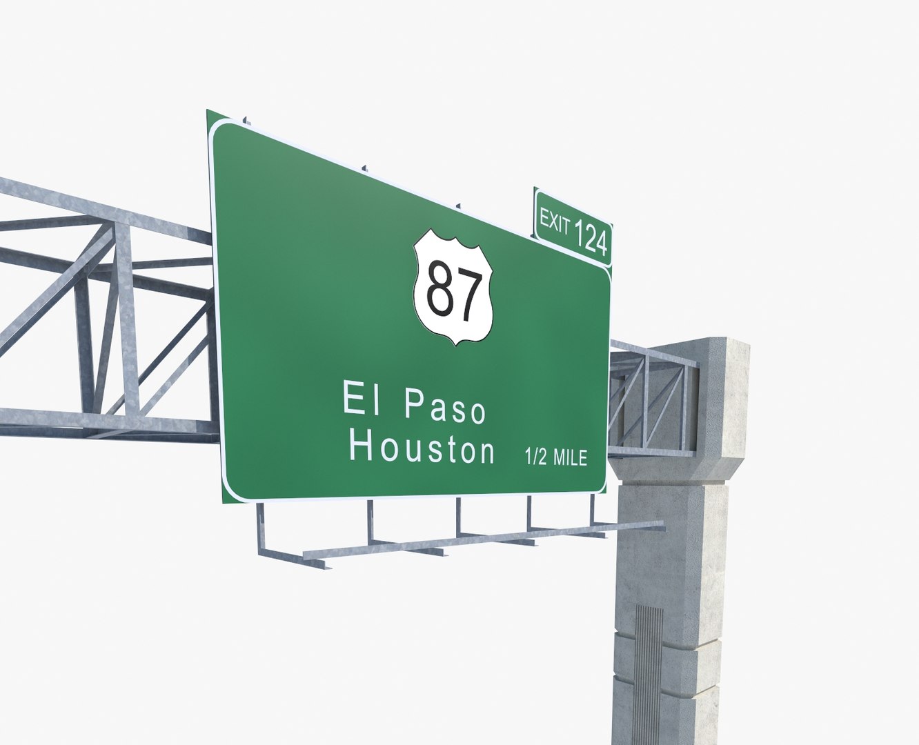highway signs 3d model