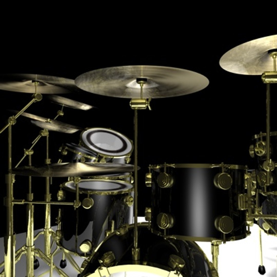 3d drumset drums model