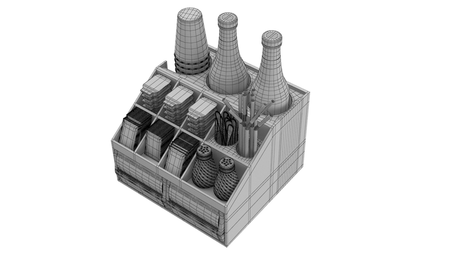 3D condiments holder - TurboSquid 1365692