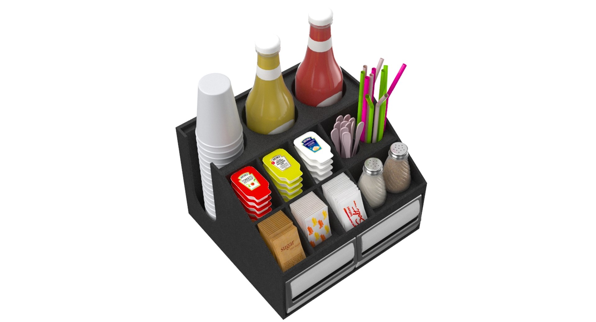 3D Condiments Holder - TurboSquid 1365692