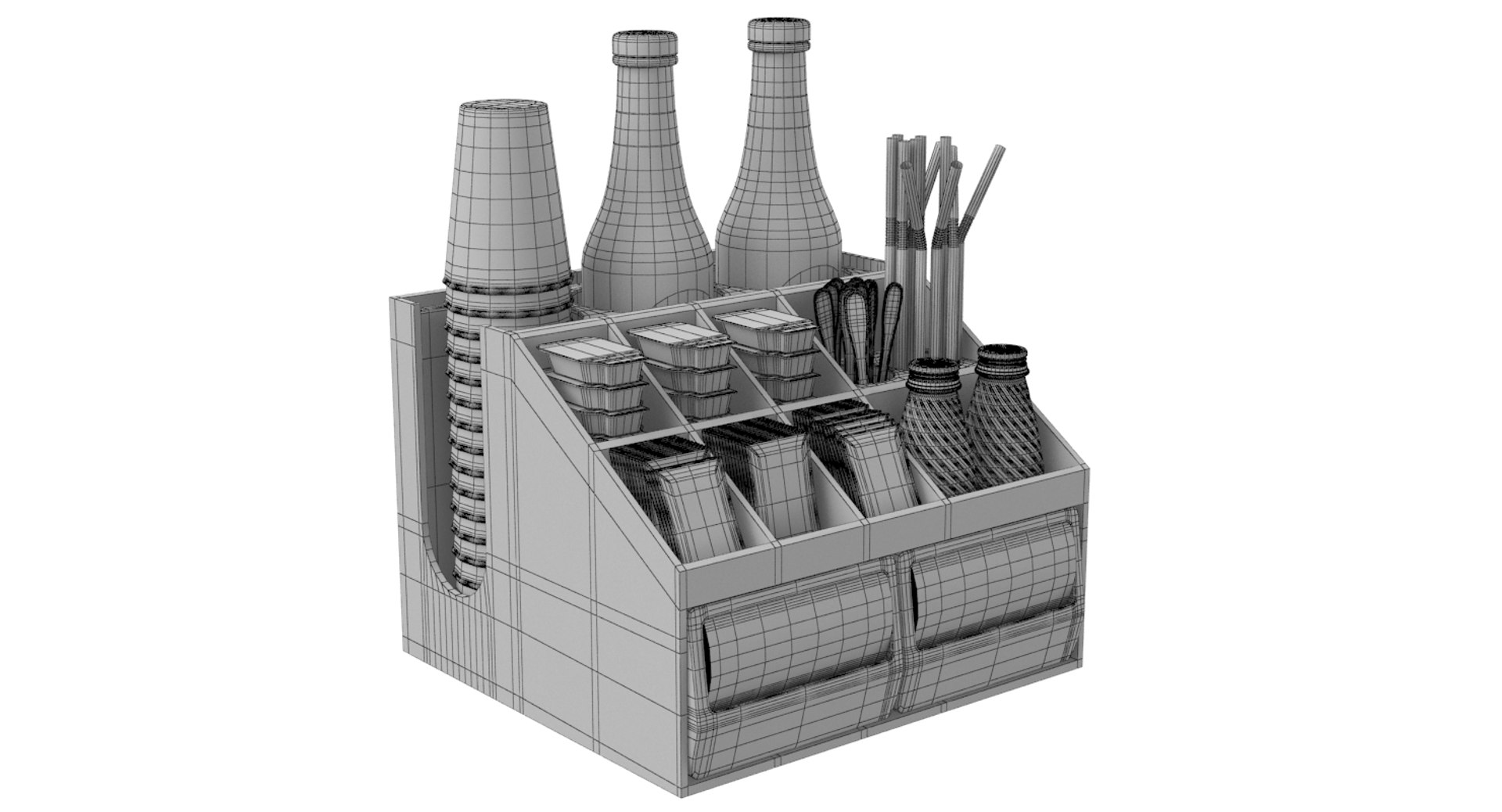 3D condiments holder - TurboSquid 1365692