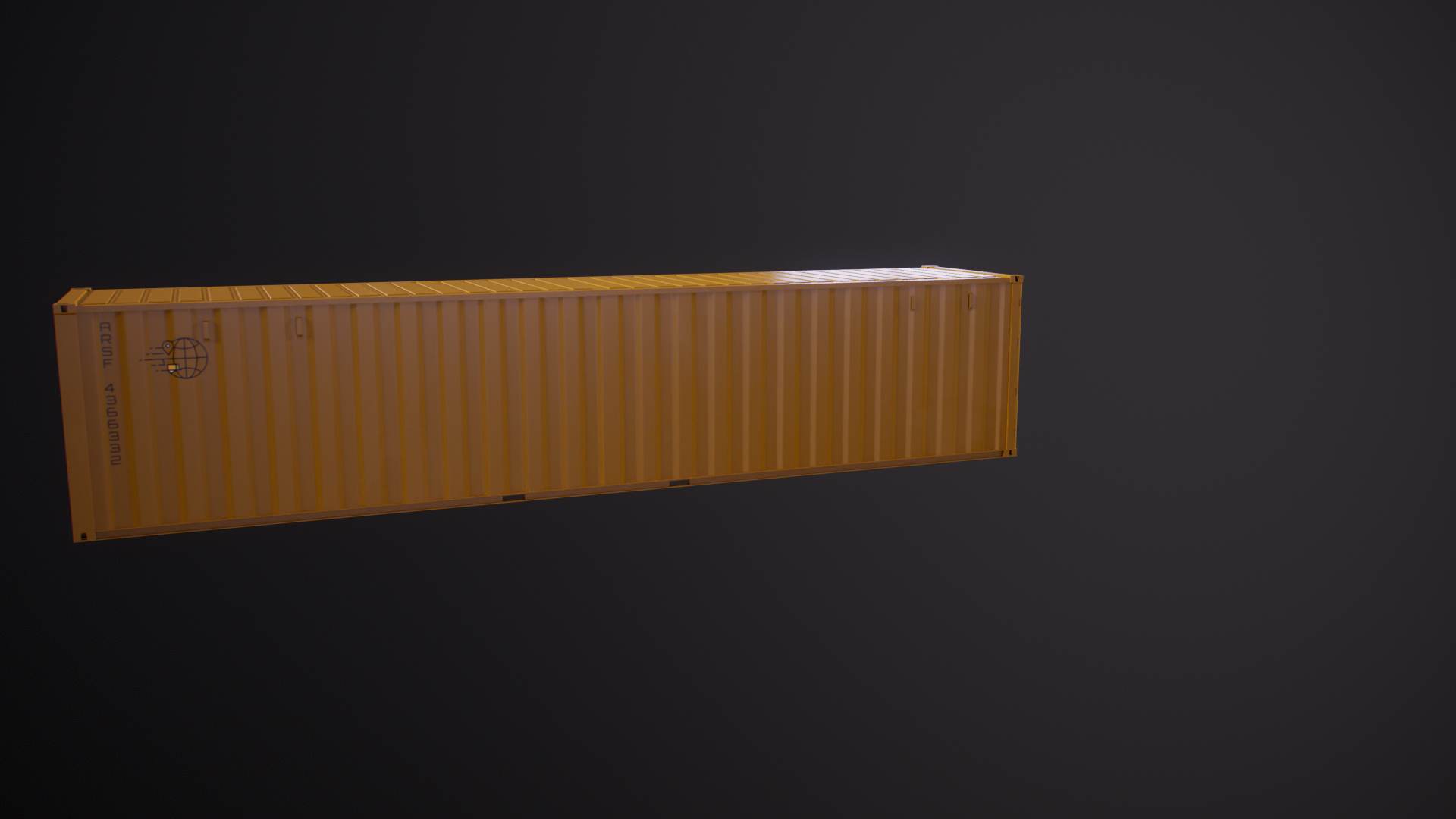 Intermodal Shipping Container 40-foot-long Yellow 3D Model - TurboSquid ...