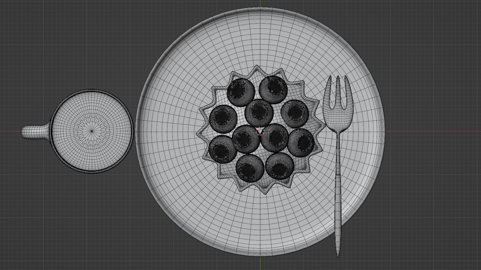 Realistic Blueberry Tart 3D Model - TurboSquid 2042207