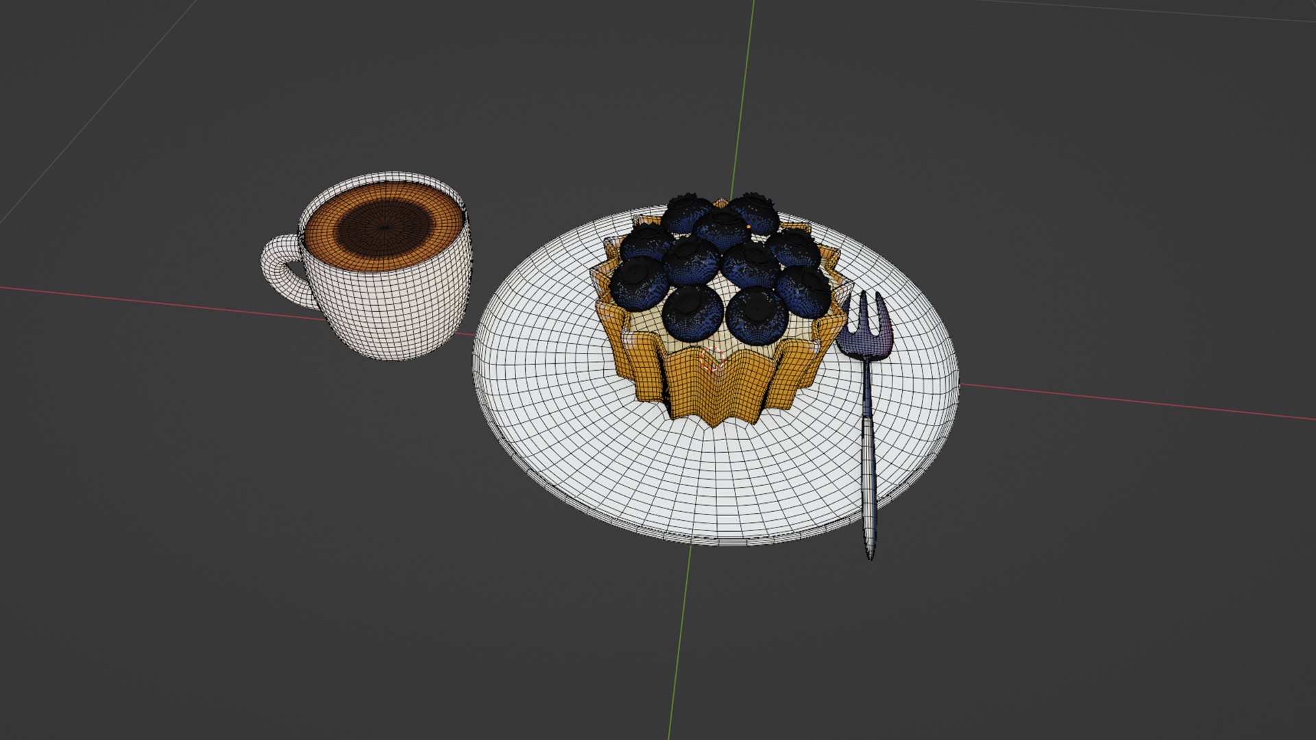 Realistic Blueberry Tart 3D Model - TurboSquid 2042207