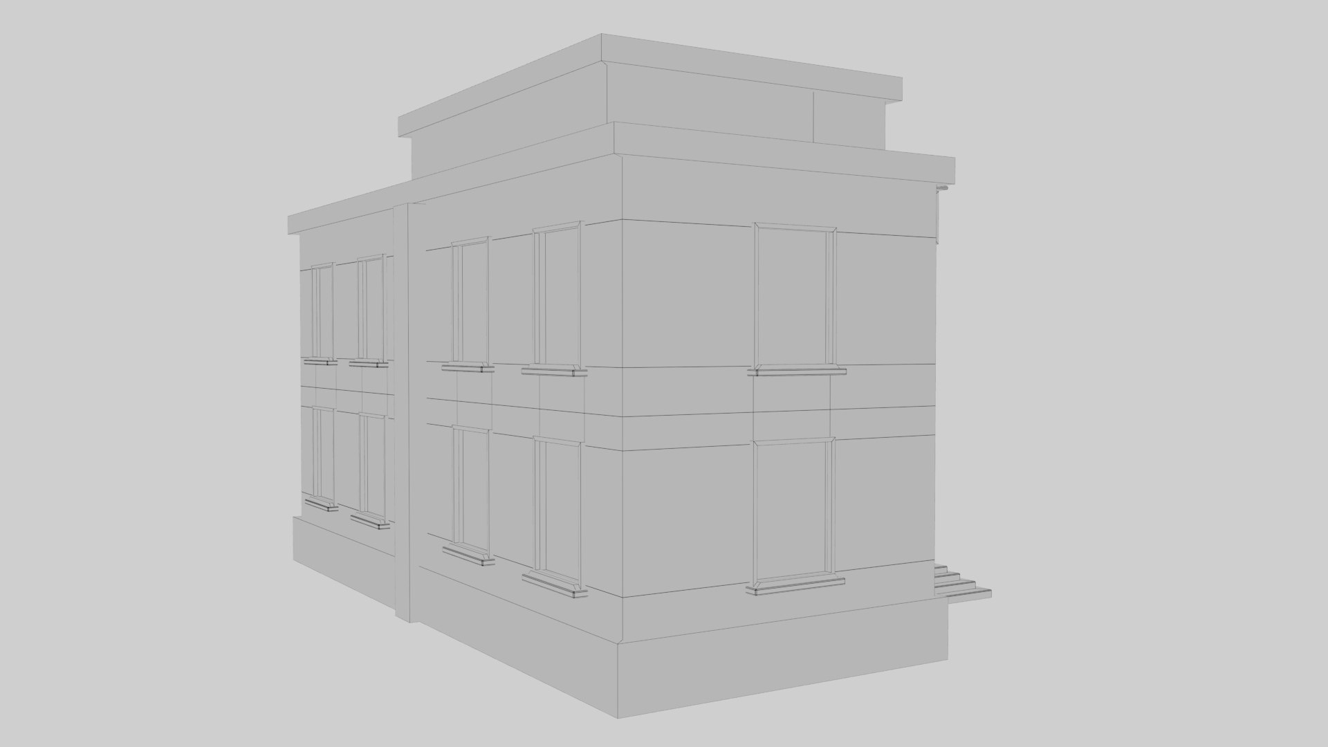 3D Cartoon Bank Building - Low Poly Model - TurboSquid 1854445