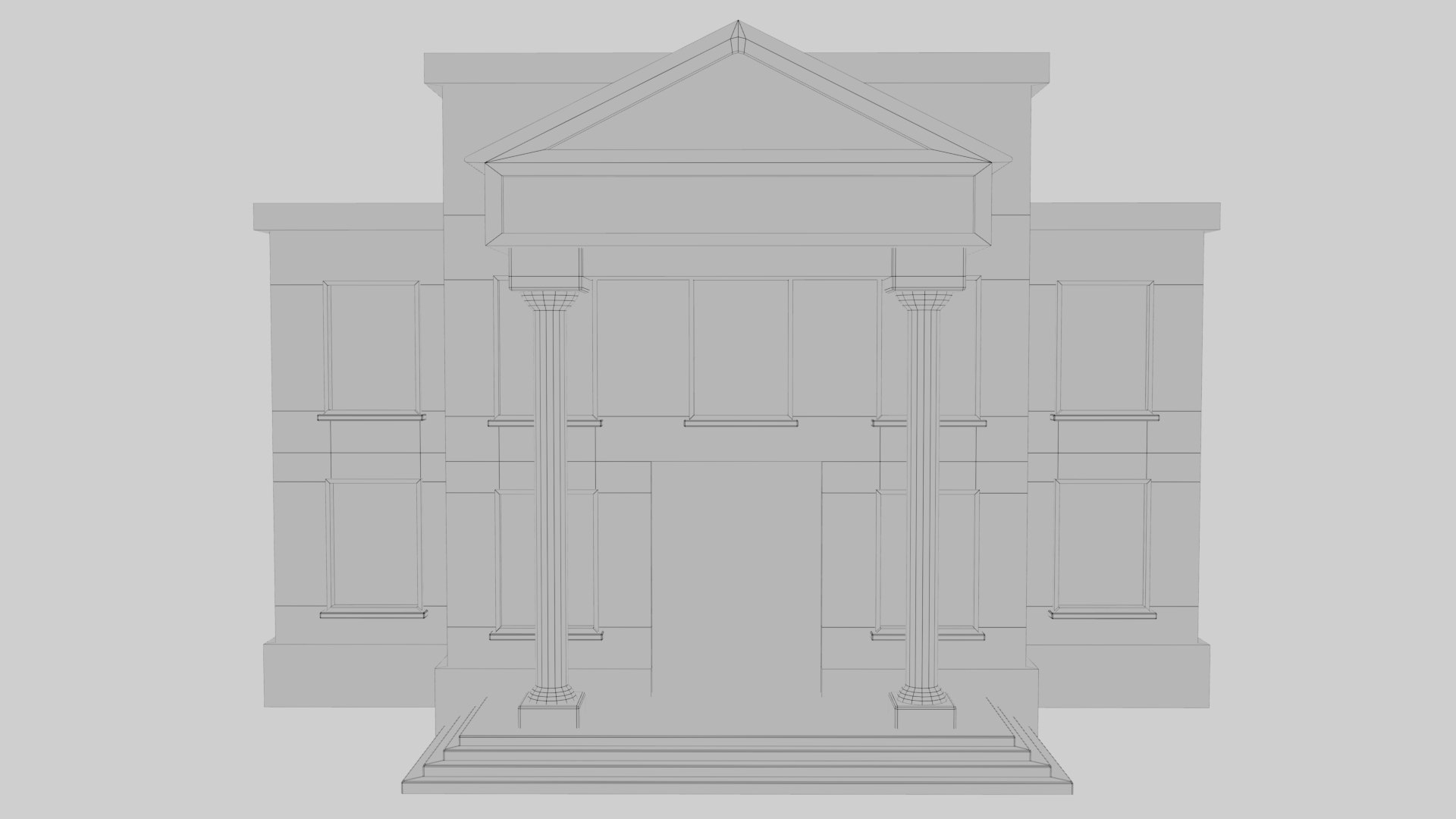 3D Cartoon Bank Building - Low Poly Model - TurboSquid 1854445