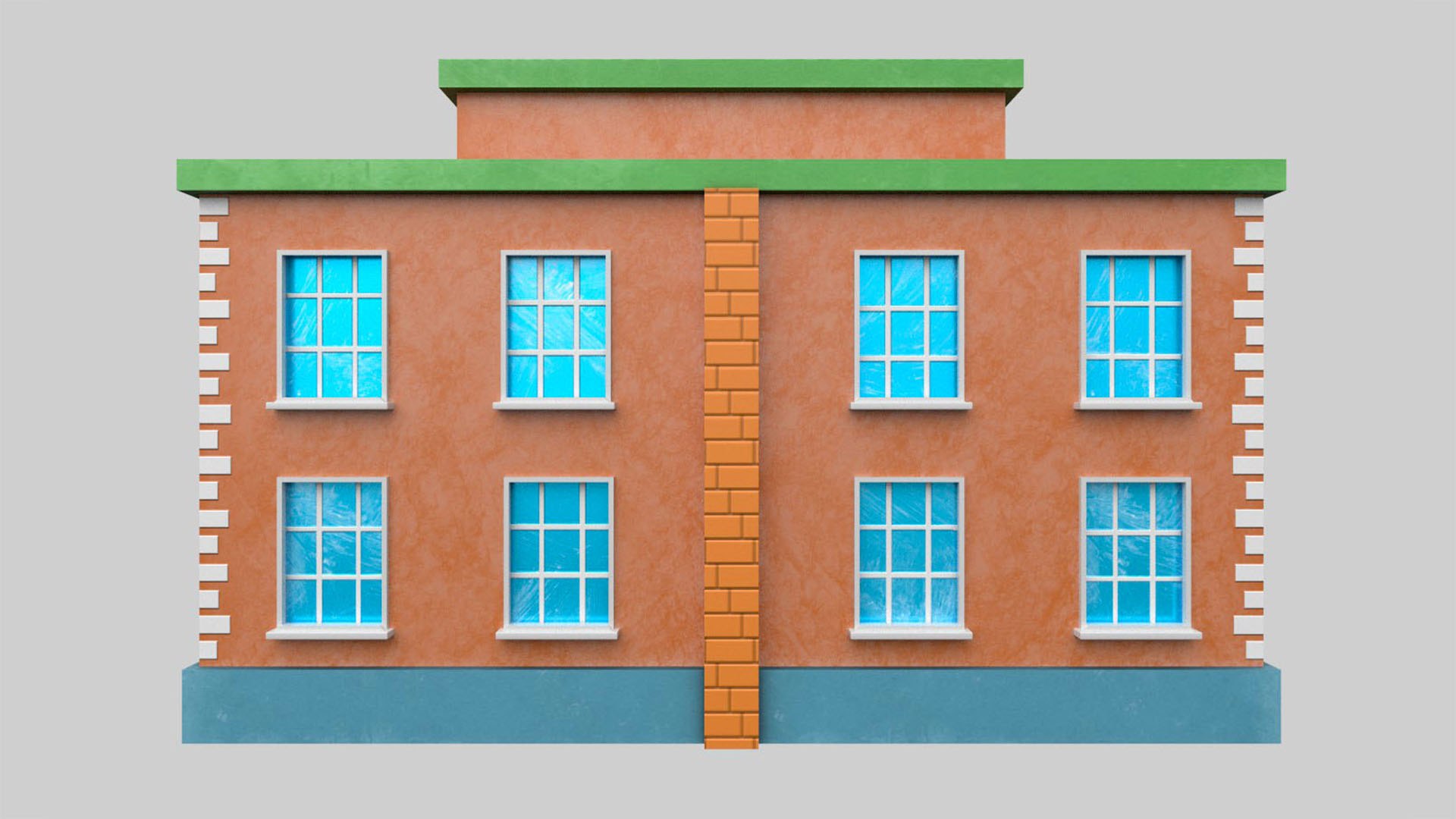 3D Cartoon Bank Building - Low Poly Model - TurboSquid 1854445