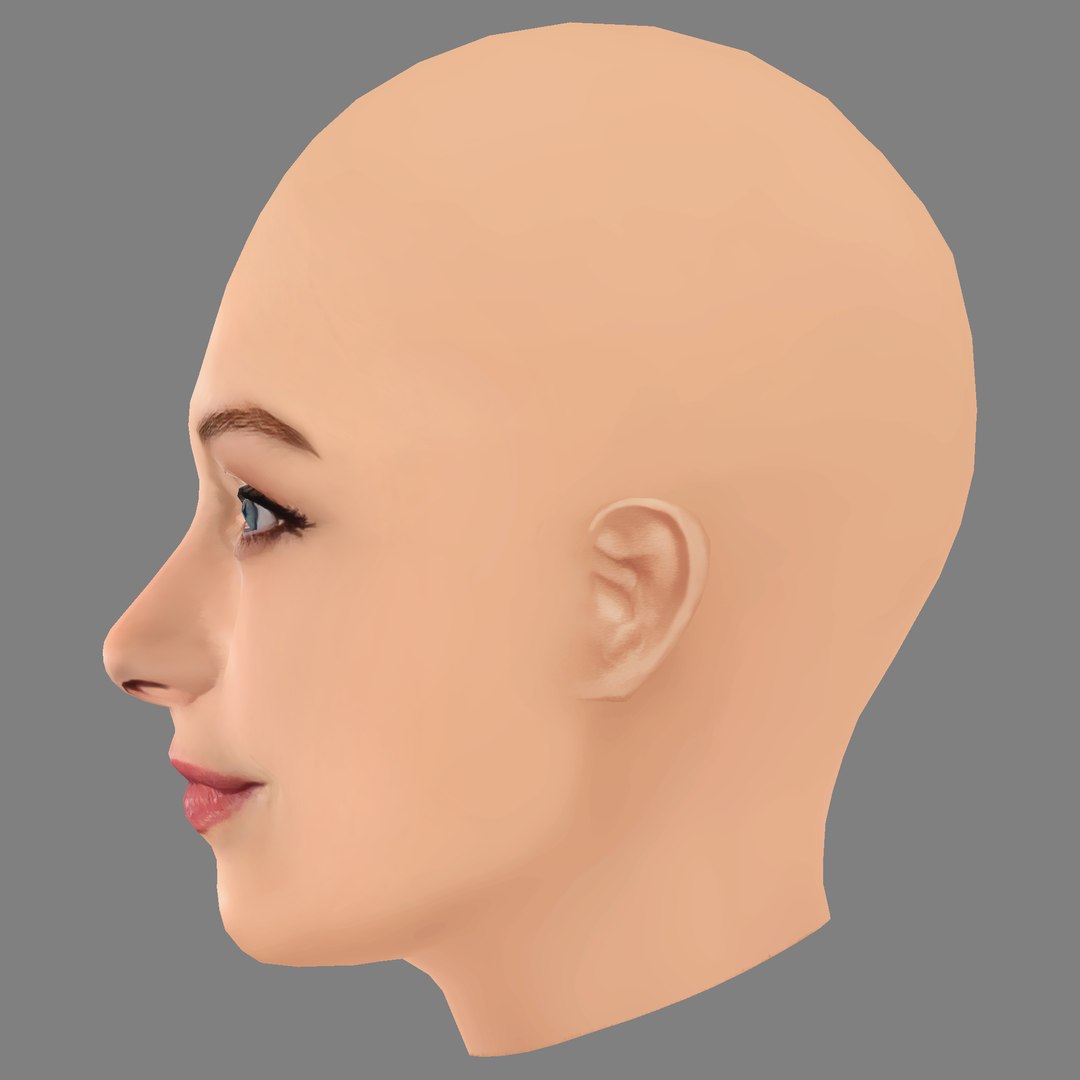 Sarah Gadon Head - No Hair - Low Poly Head For Game 3D - TurboSquid 2359261