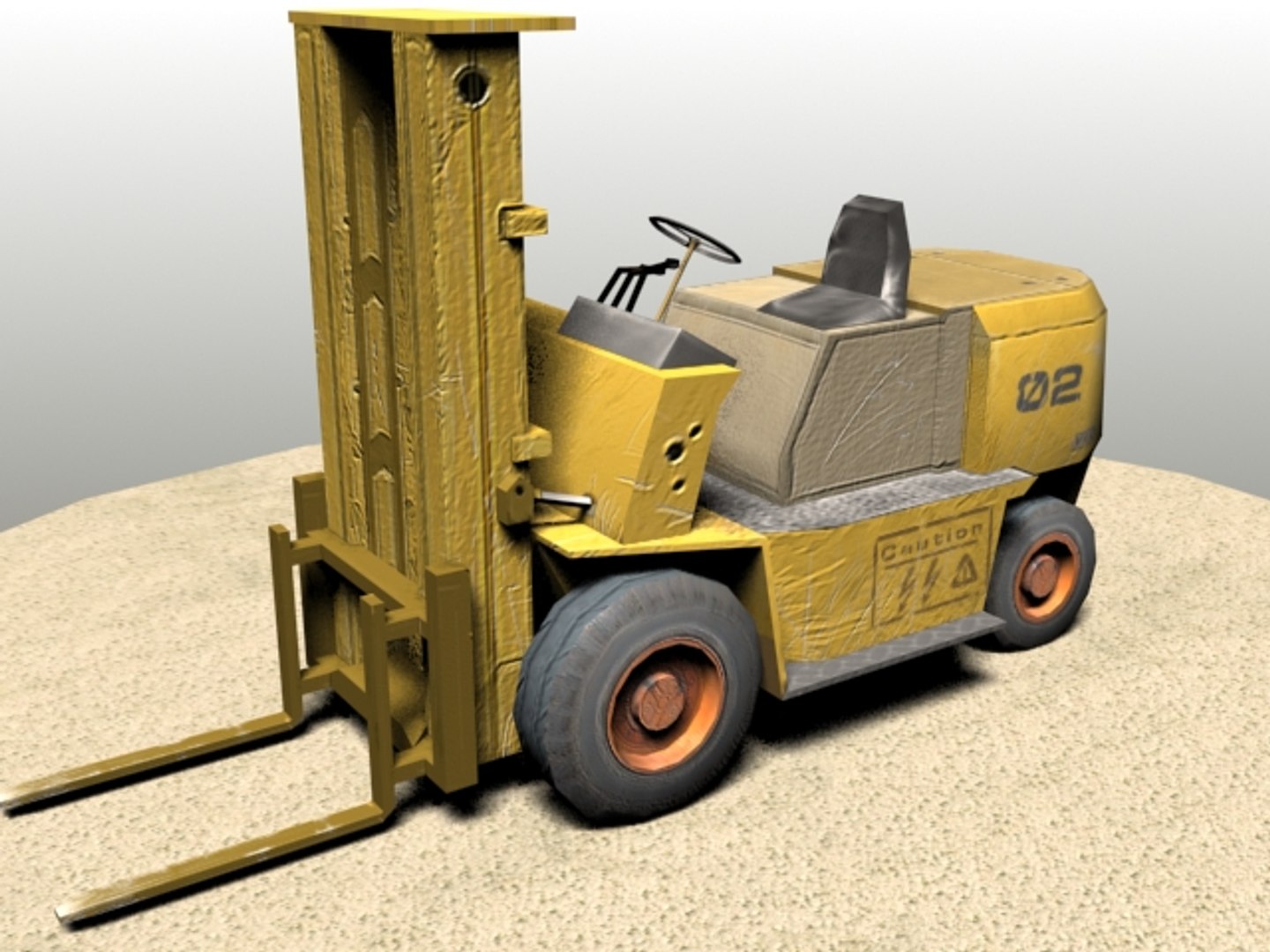 warehouse forklift 3d model