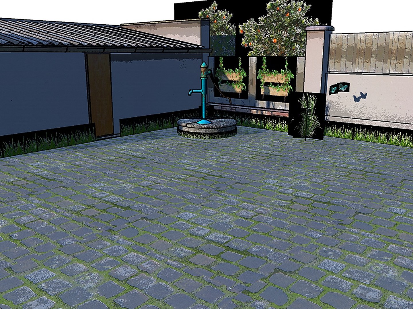 3d Water Pump Scene
