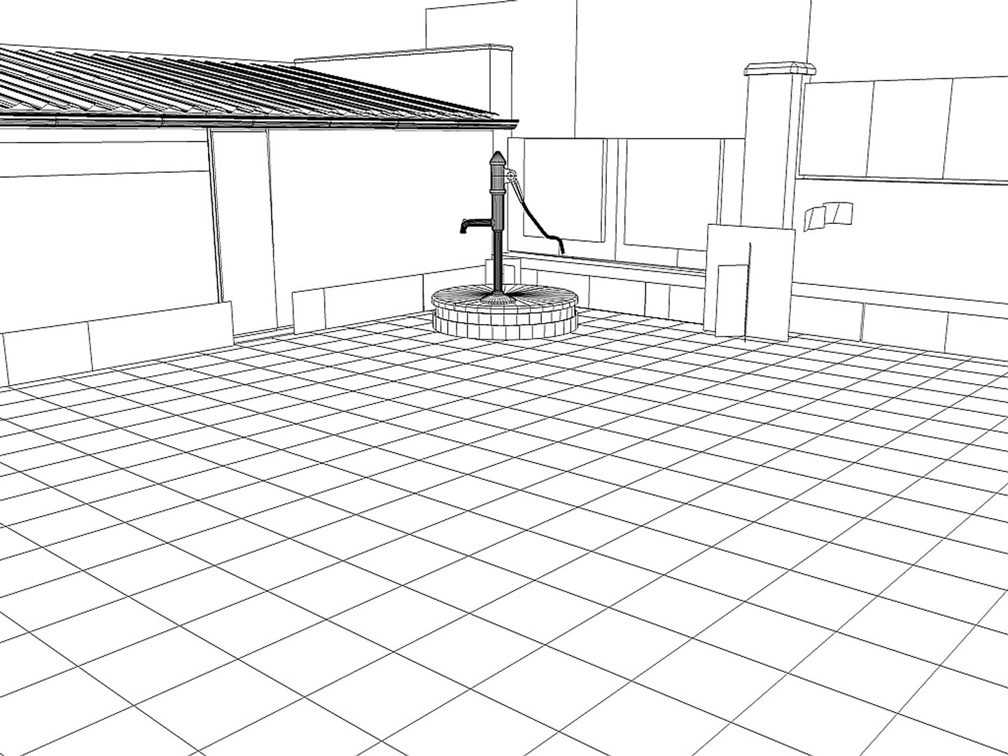 3d Water Pump Scene