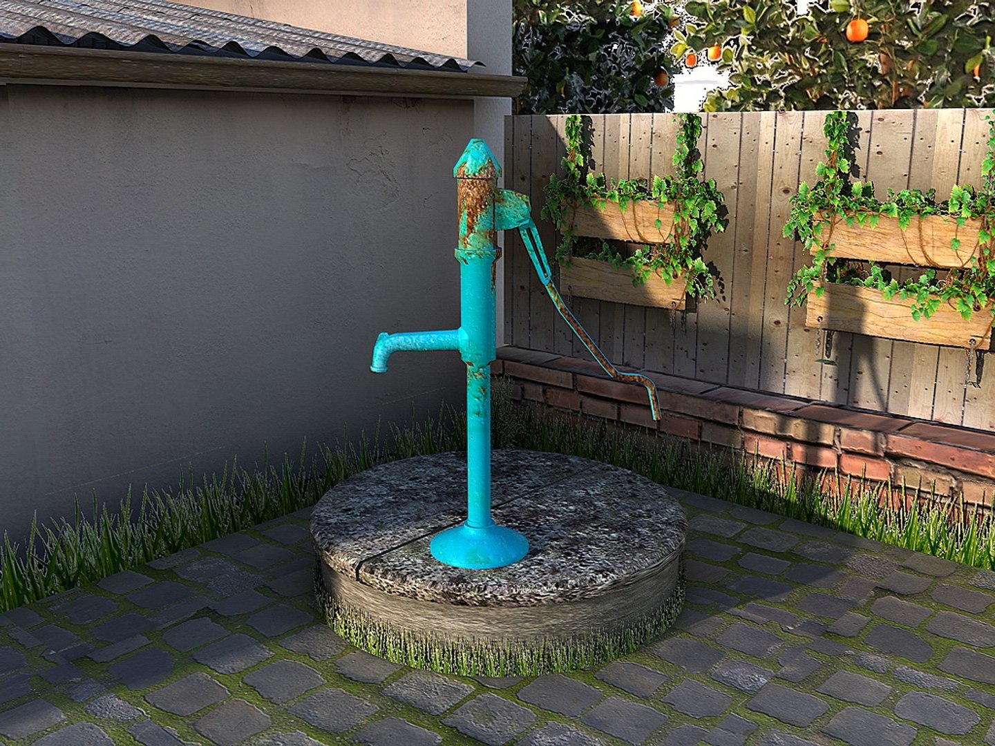 3d Water Pump Scene