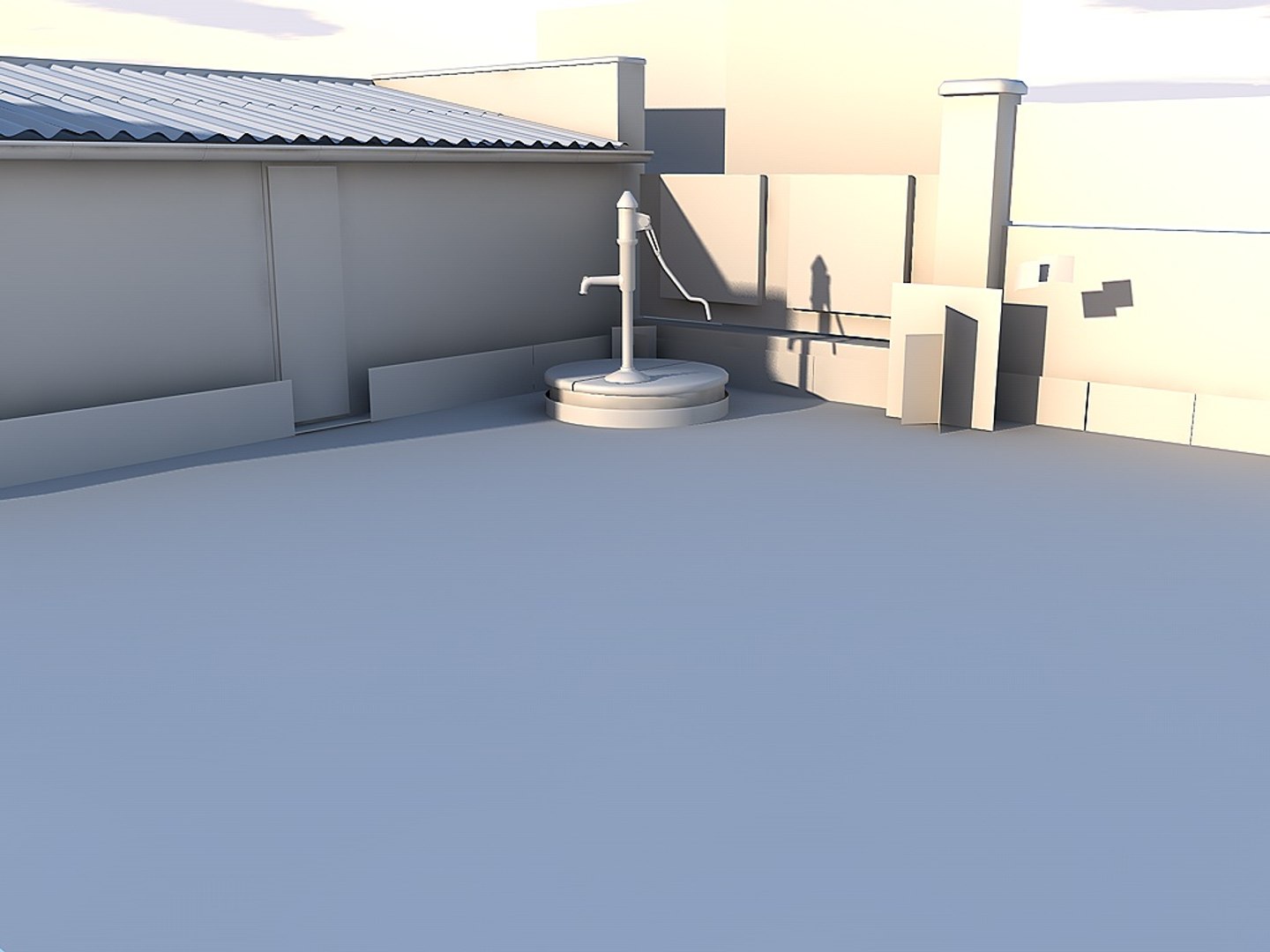 3d Water Pump Scene