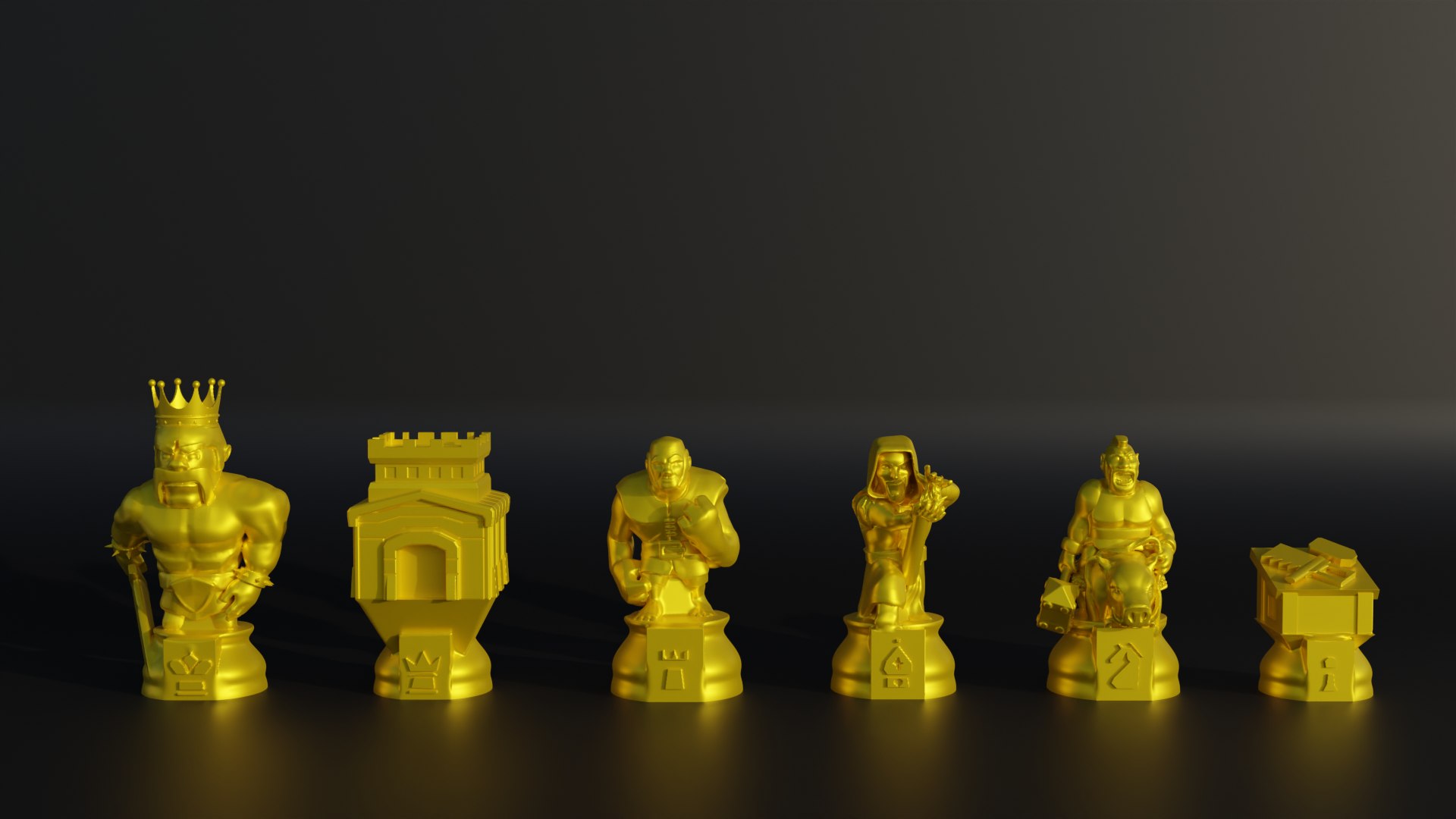 3D COC Character Chess With 12 Different Model 3D print model ...
