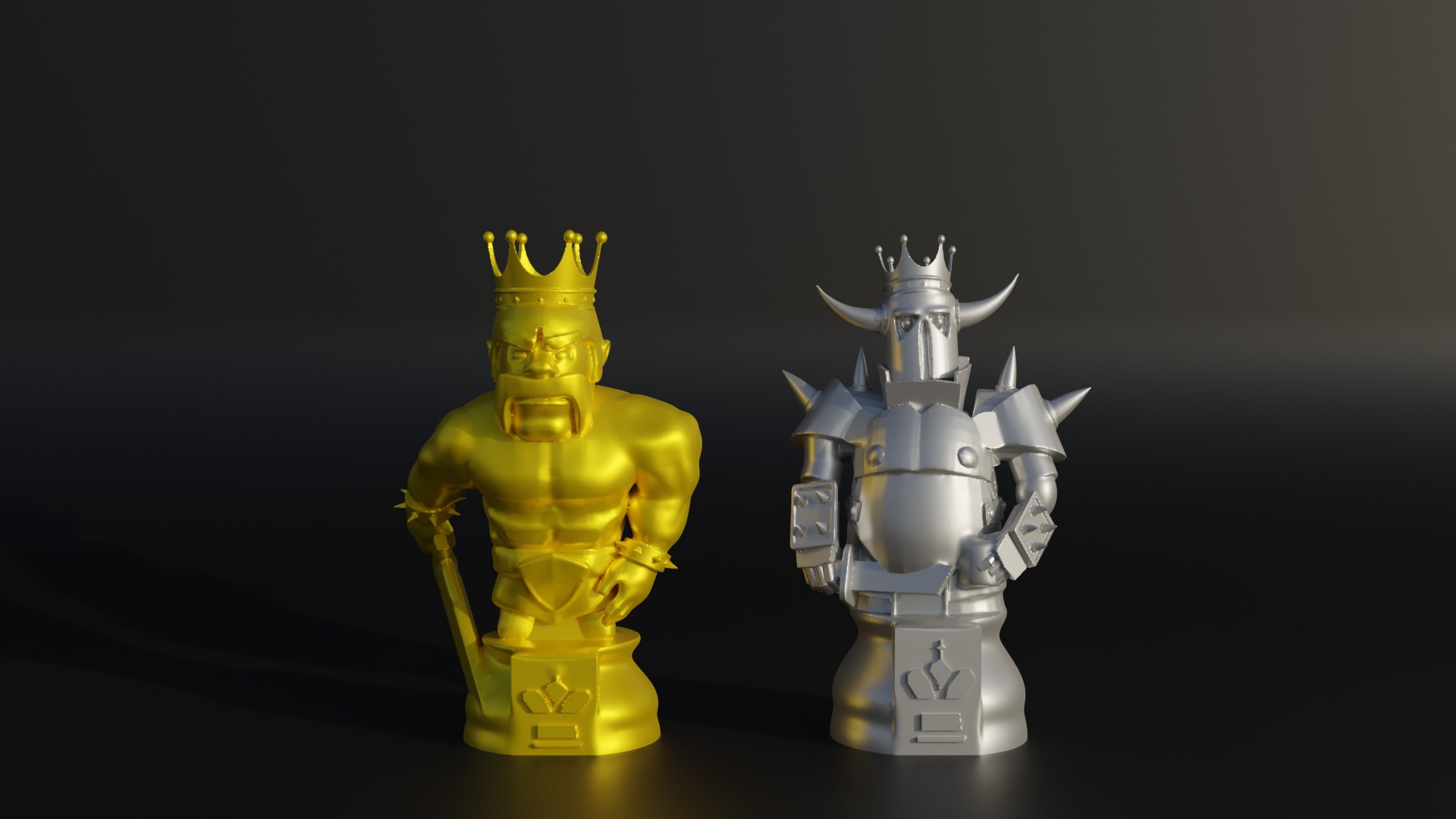3D COC Character Chess With 12 Different Model 3D print model ...