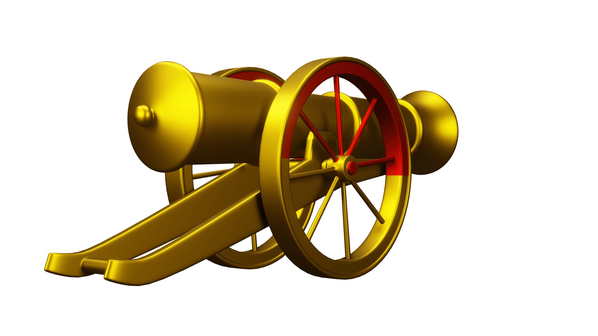 3D Golden Cannon 3D Model Model - TurboSquid 1737262