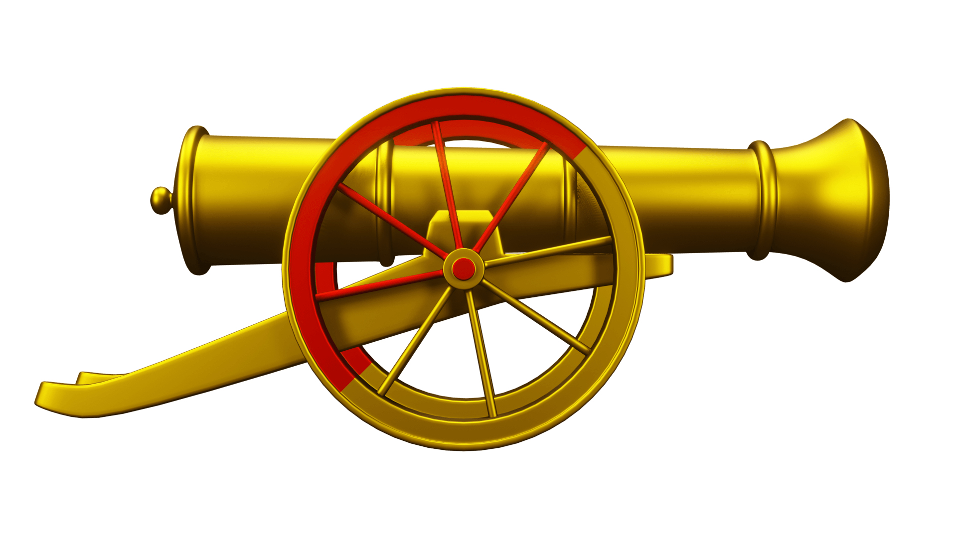 3D Golden Cannon 3D Model Model - TurboSquid 1737262