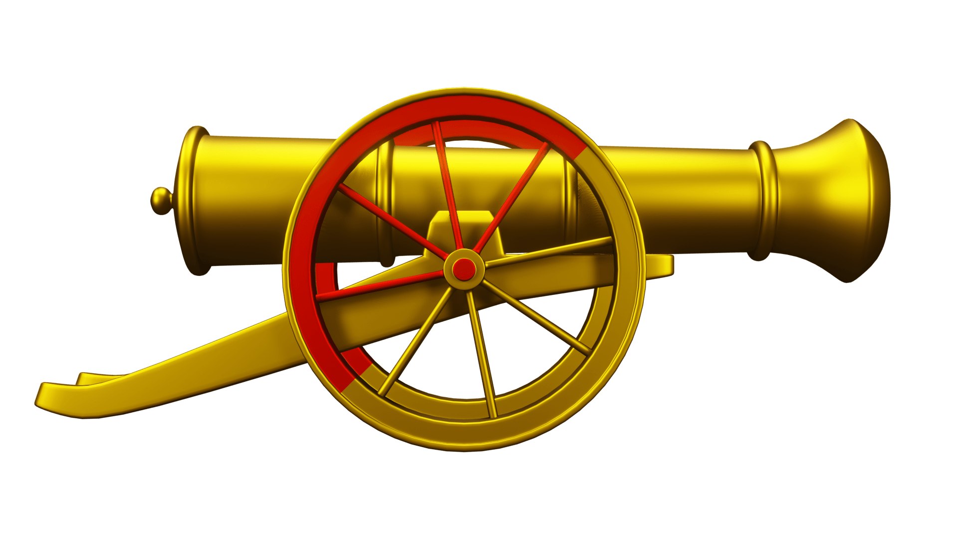 3D Golden Cannon 3D Model Model - TurboSquid 1737262