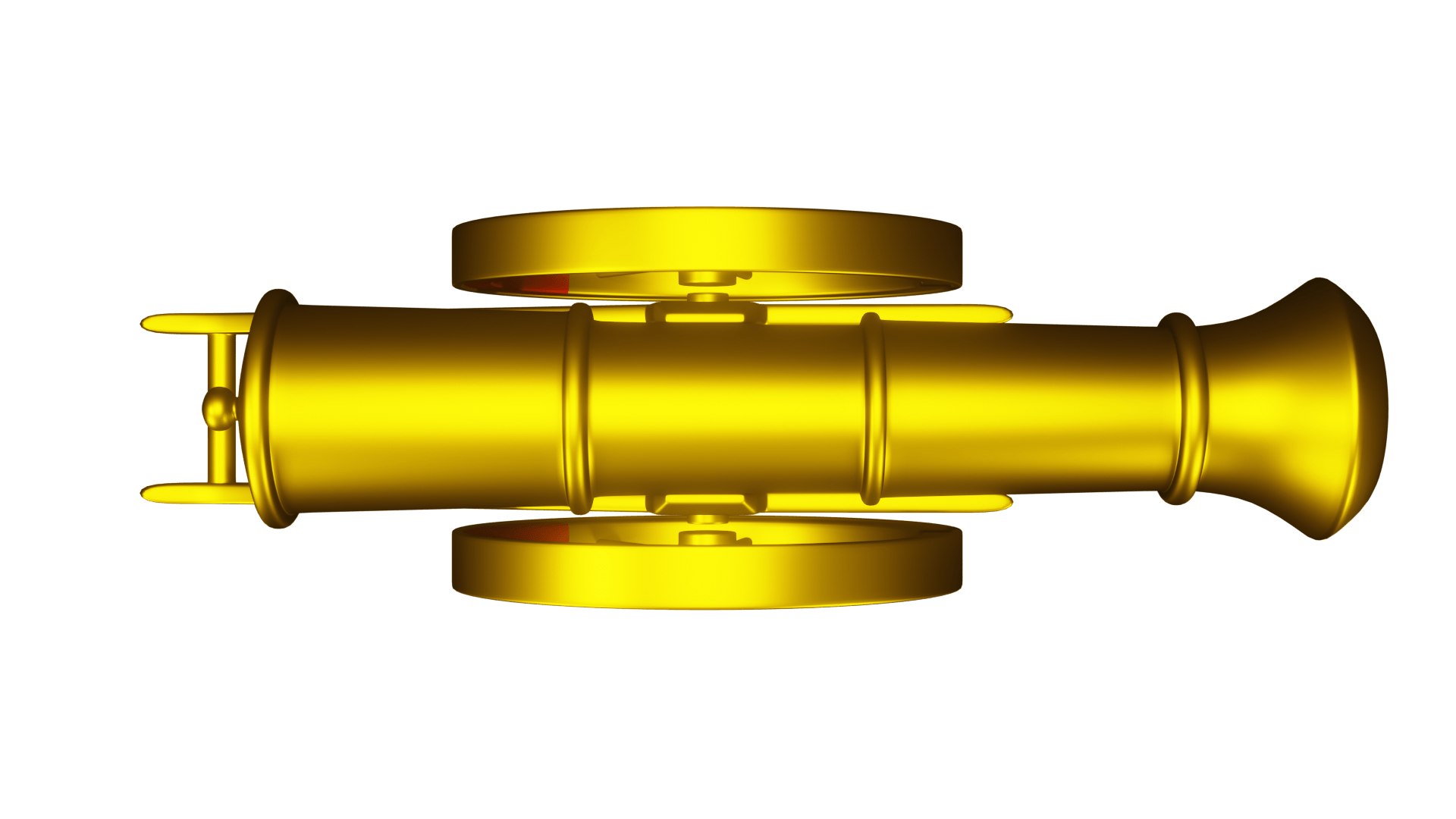 3D Golden Cannon 3D Model Model - TurboSquid 1737262