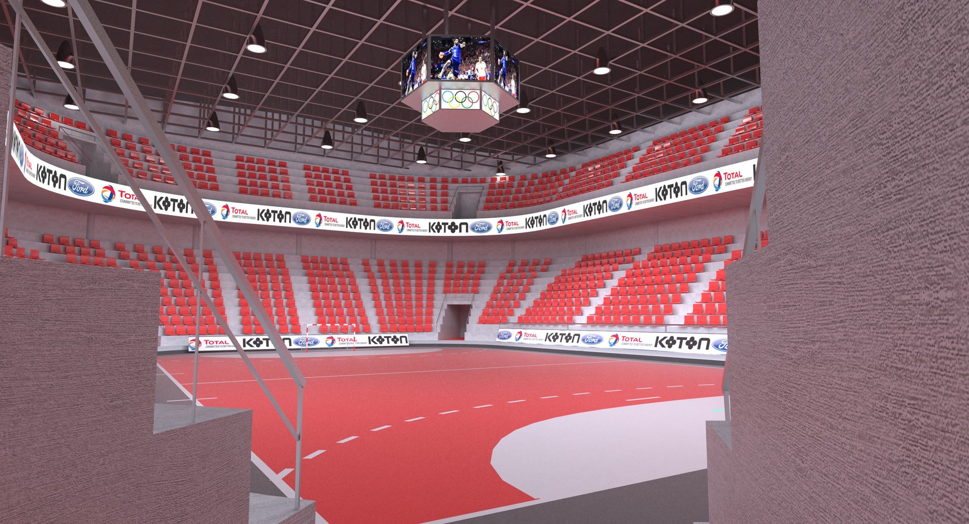 3D Model Handball Arena Ball - TurboSquid 1194469