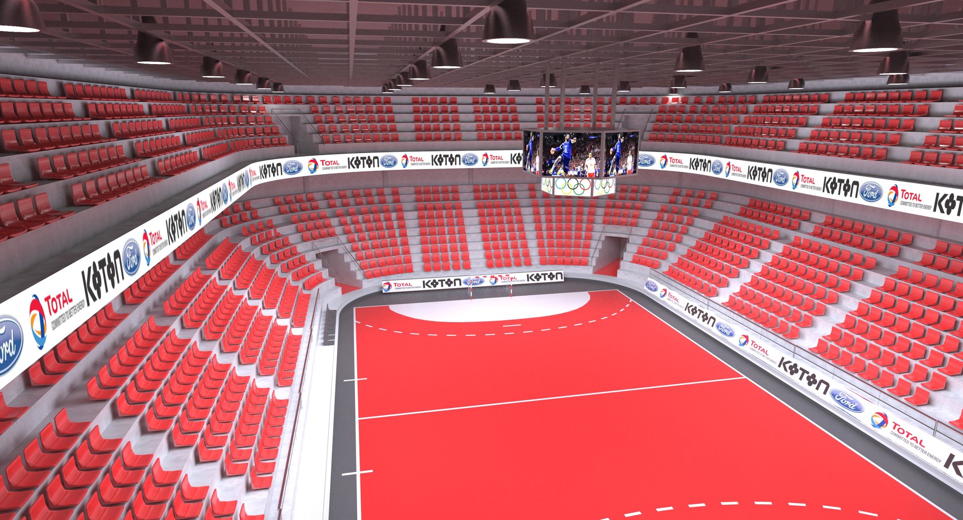 3D Model Handball Arena Ball - TurboSquid 1194469