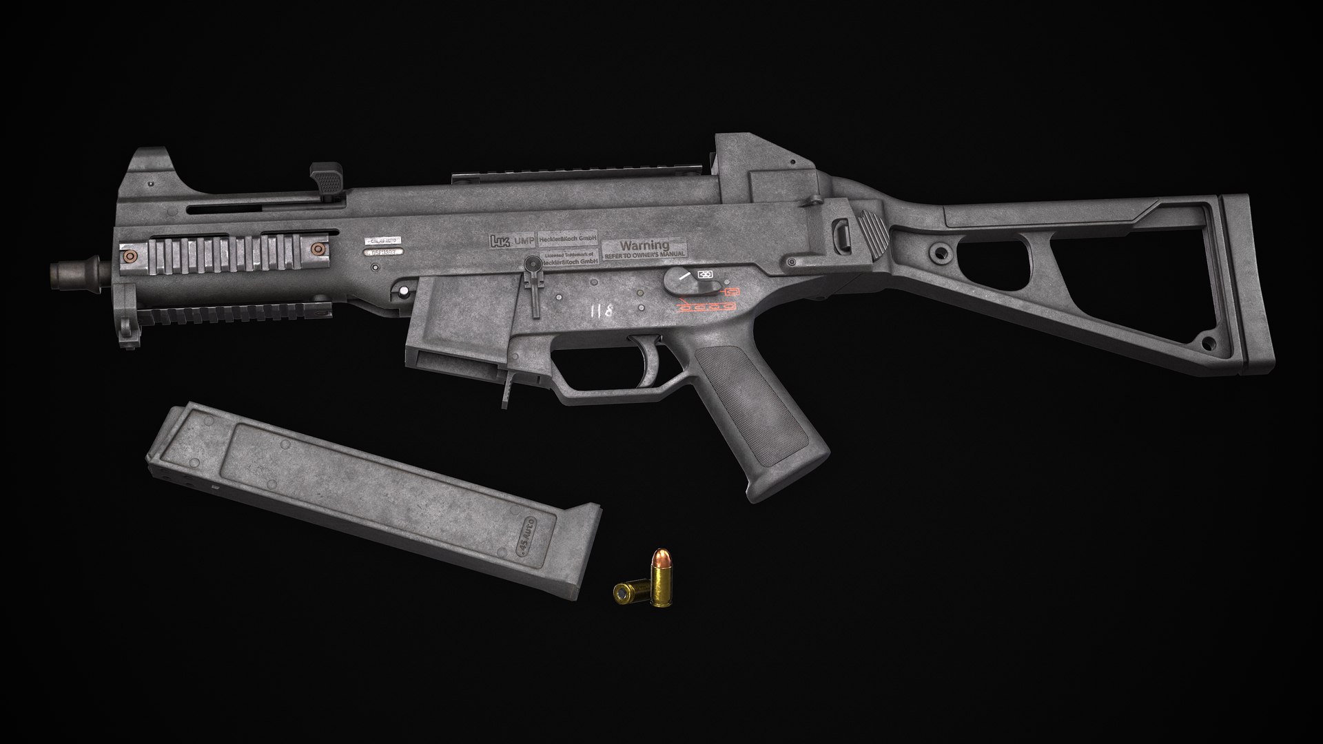 3D Game Ready HK UMP-45 - TurboSquid 1982830