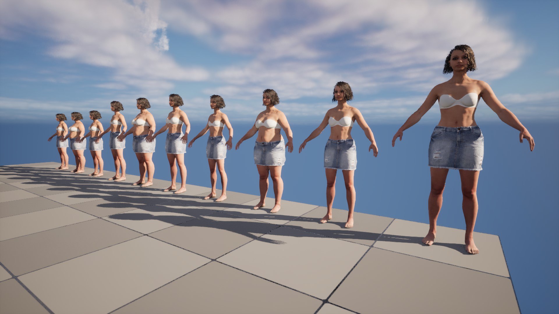 Jean Skirt 87 - All MH Bodies UE5 Skeletons - Rigged 3D - TurboSquid 2315803