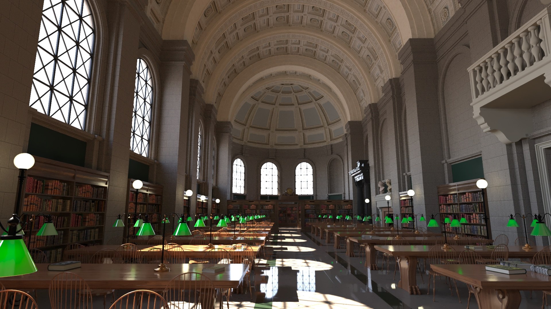 3D Model Boston Library Bates Hall - TurboSquid 2045240