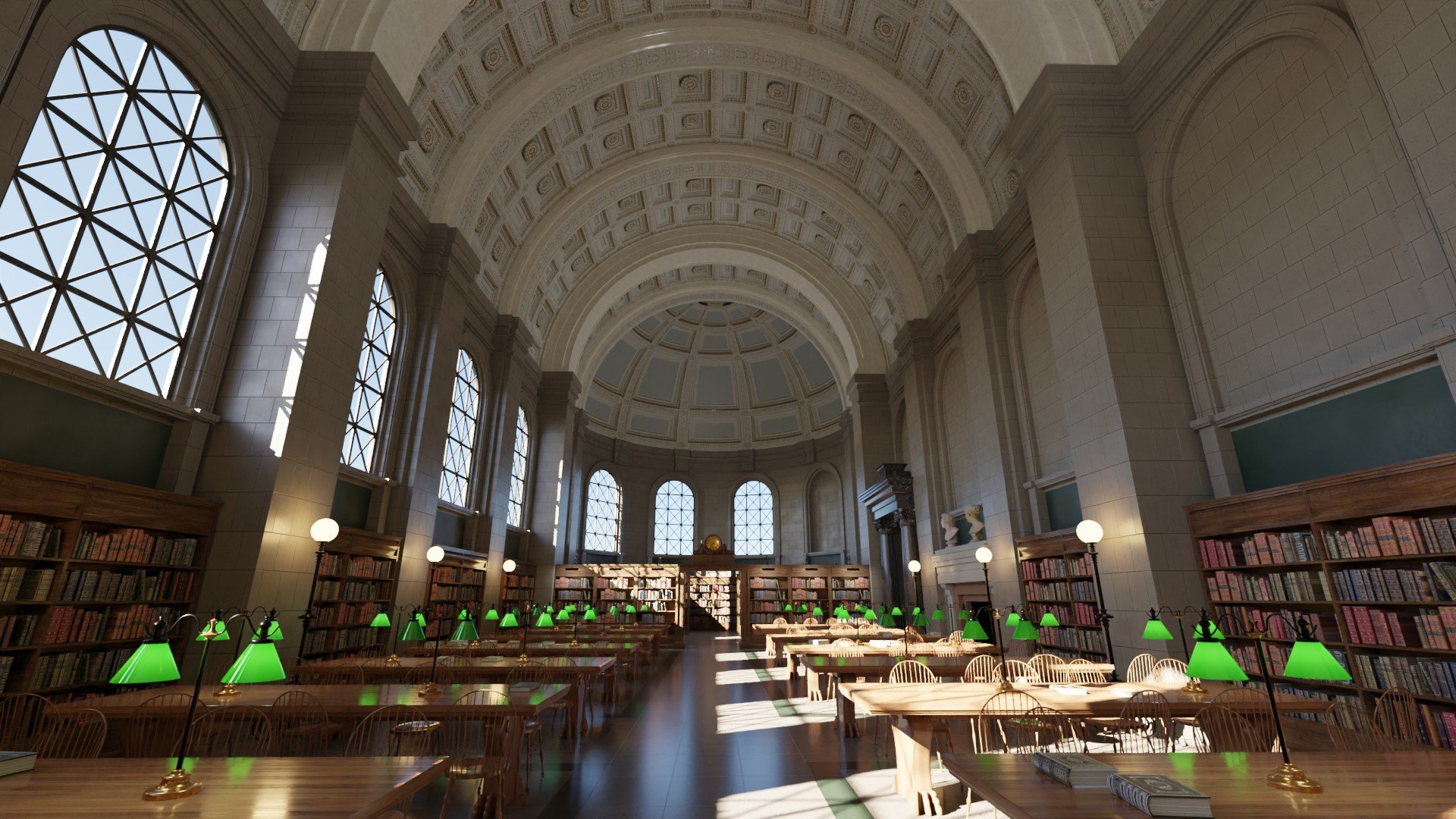 3D Model Boston Library Bates Hall - TurboSquid 2045240