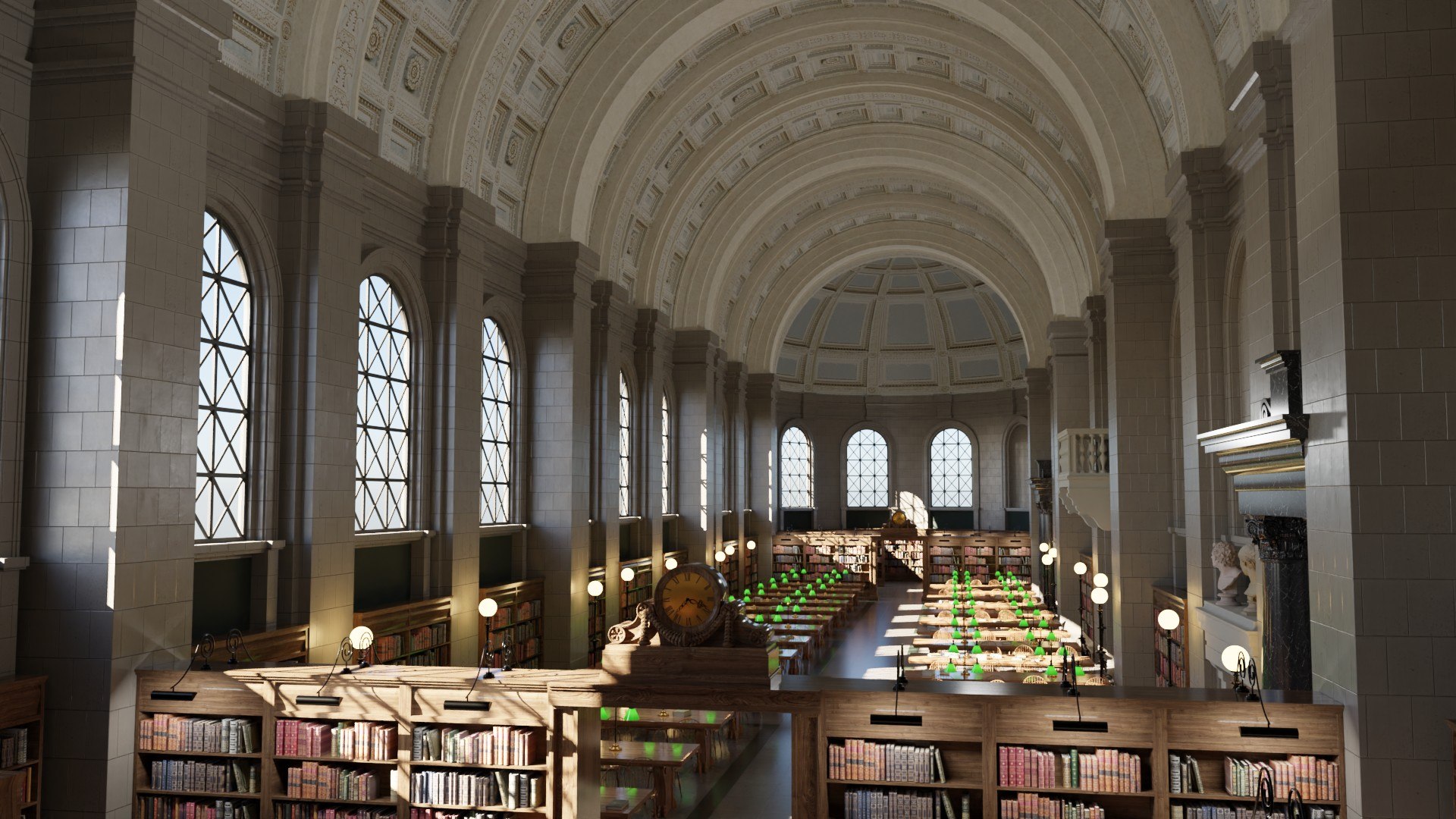 3D Model Boston Library Bates Hall - TurboSquid 2045240
