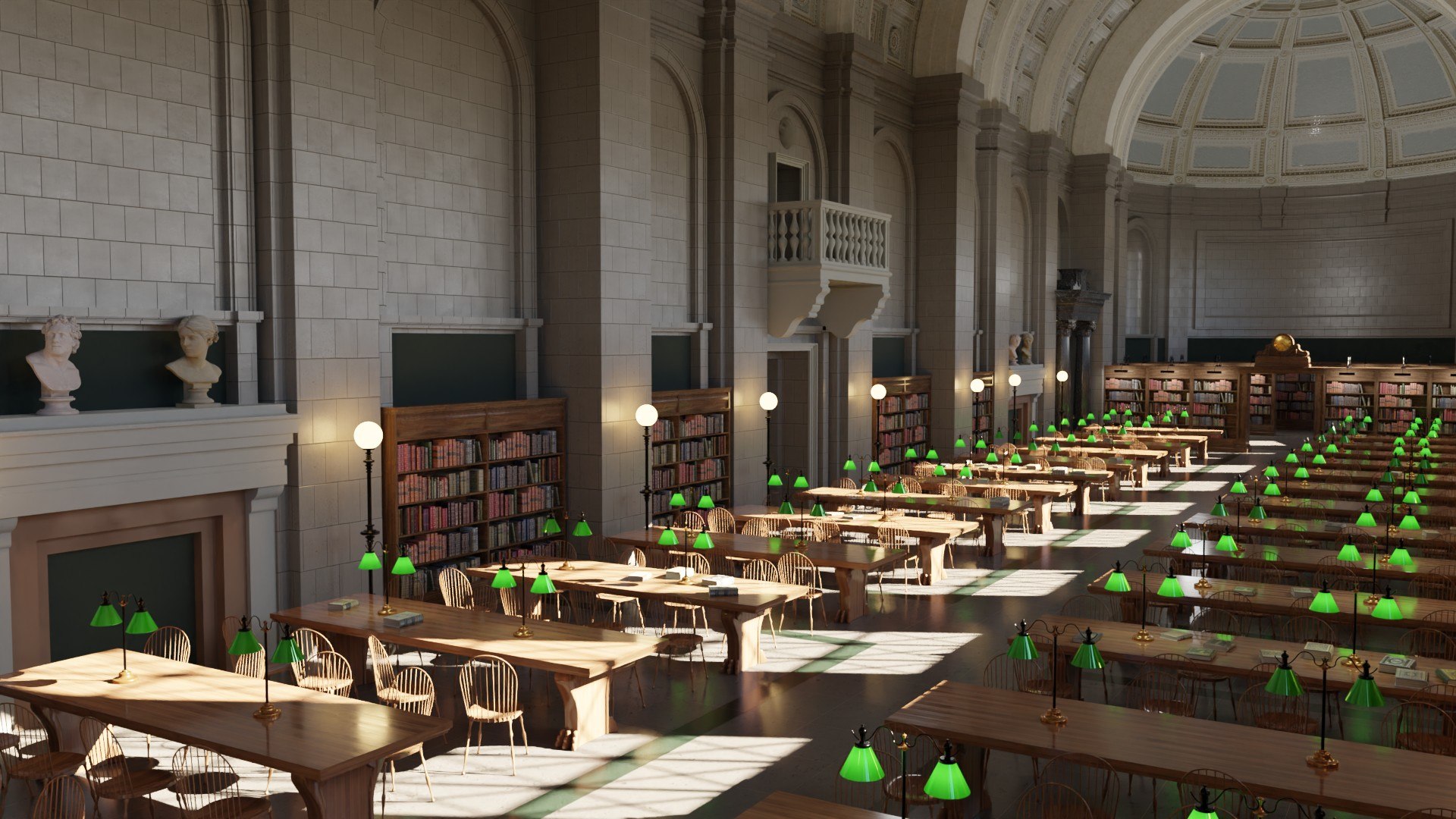 3D Model Boston Library Bates Hall - TurboSquid 2045240