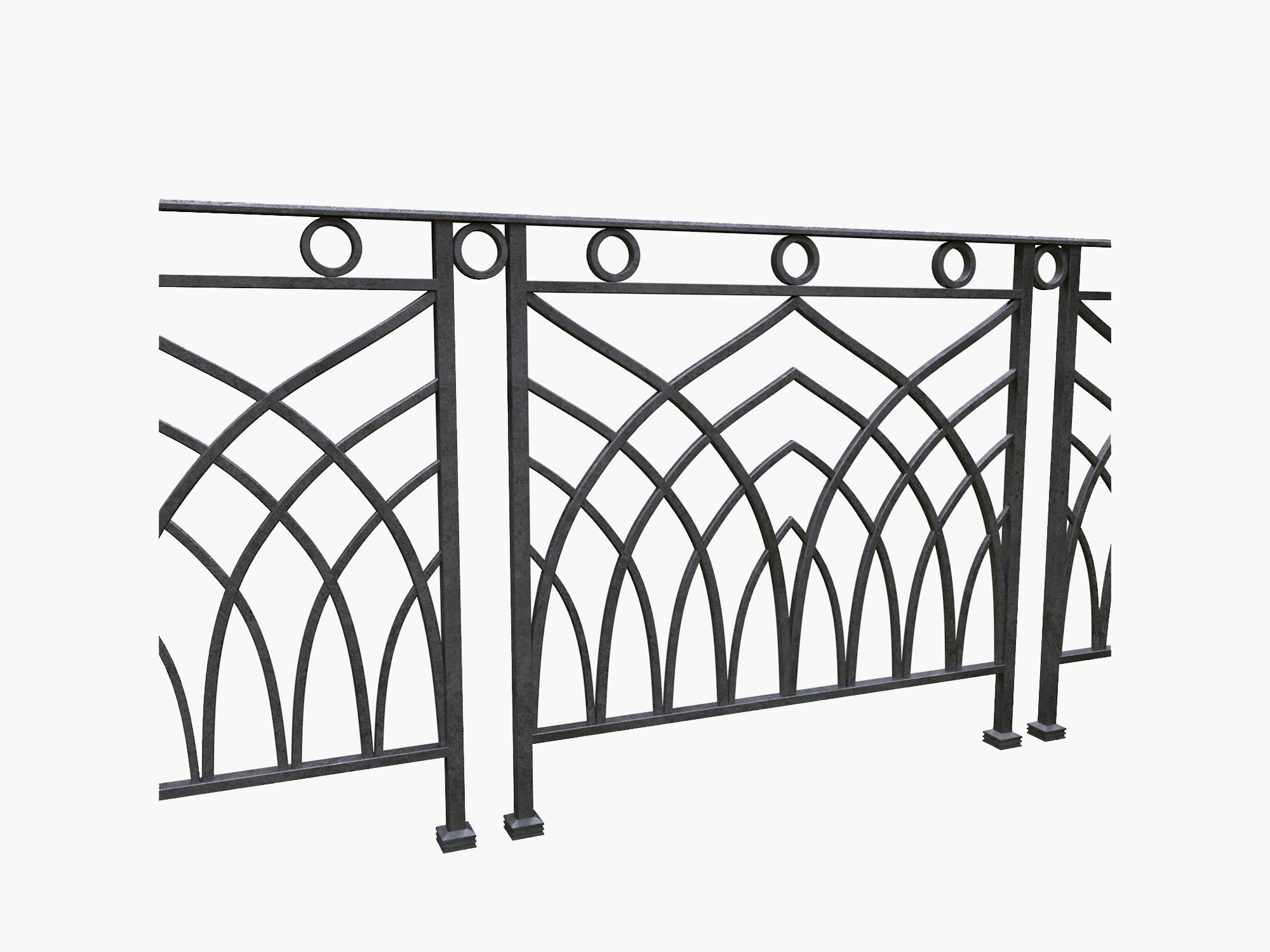 modelo 3d A set of railings for exterior visualizations - TurboSquid ...