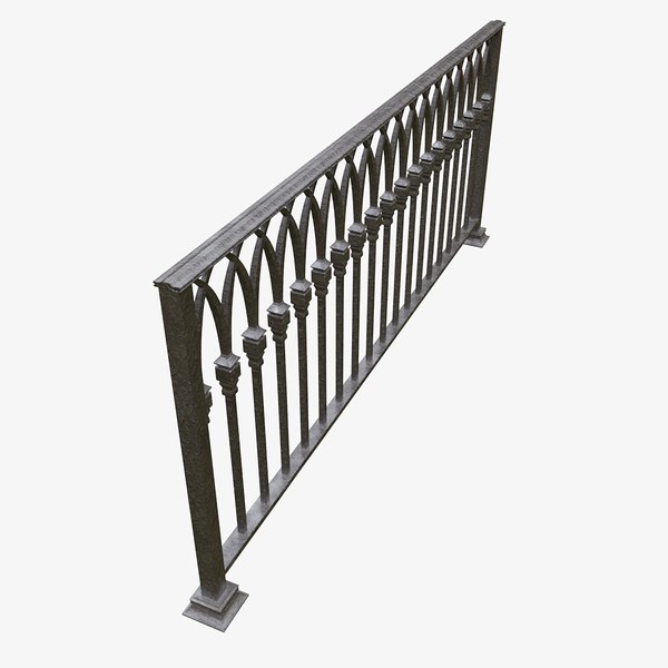 modelo 3d A set of railings for exterior visualizations - TurboSquid ...