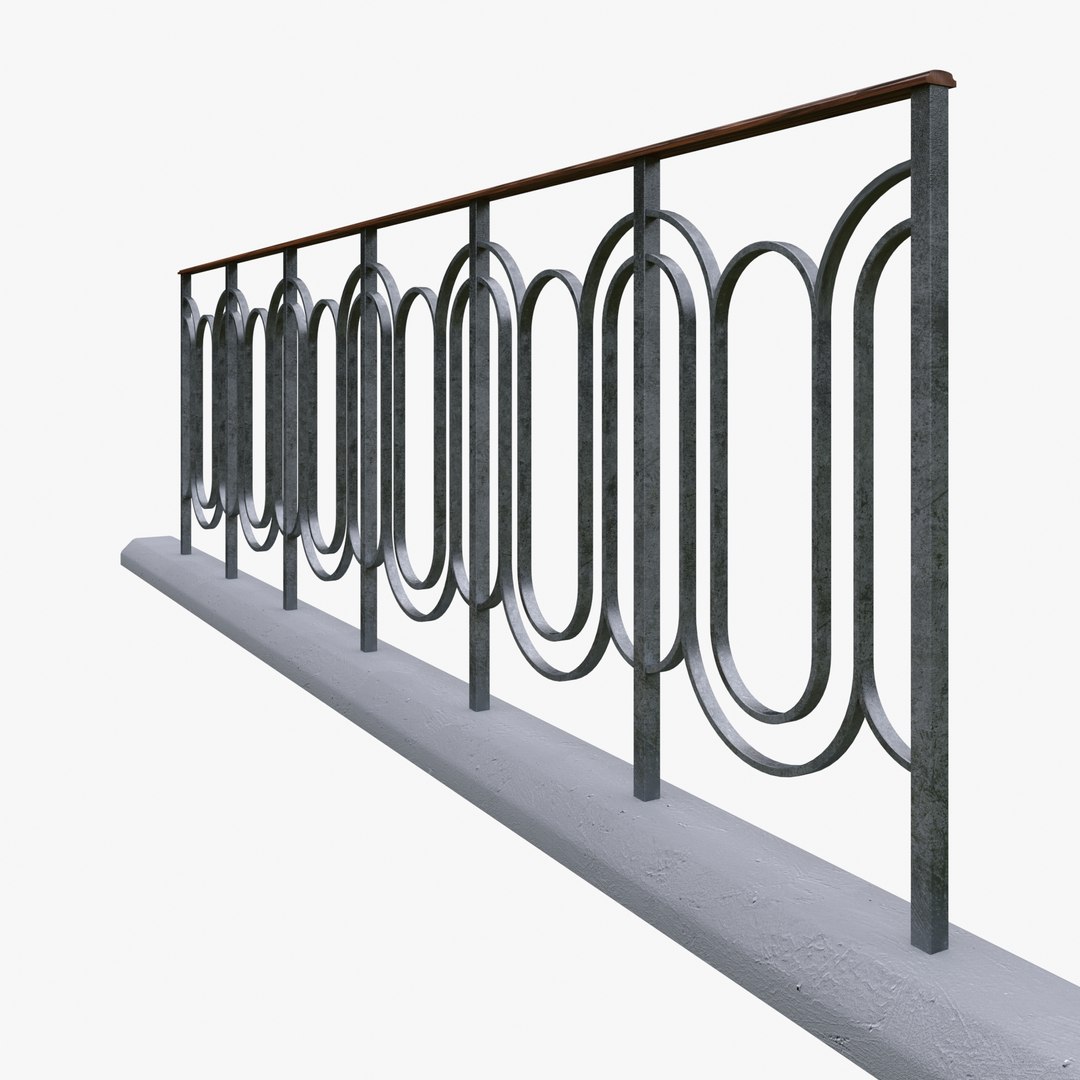 3D A Set Of Railings For Exterior Visualizations - TurboSquid 2077408