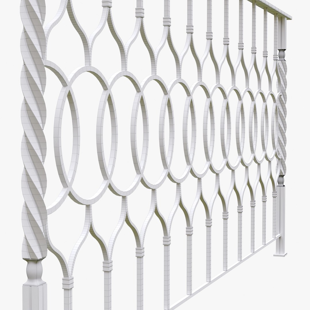 3D A Set Of Railings For Exterior Visualizations - TurboSquid 2077408