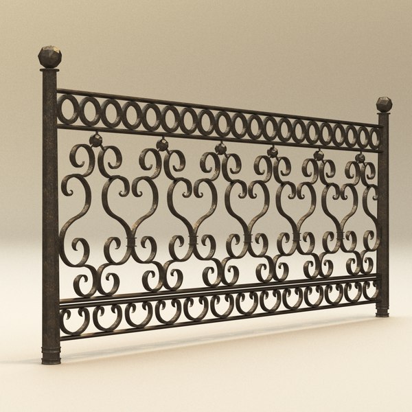 modelo 3d A set of railings for exterior visualizations - TurboSquid ...