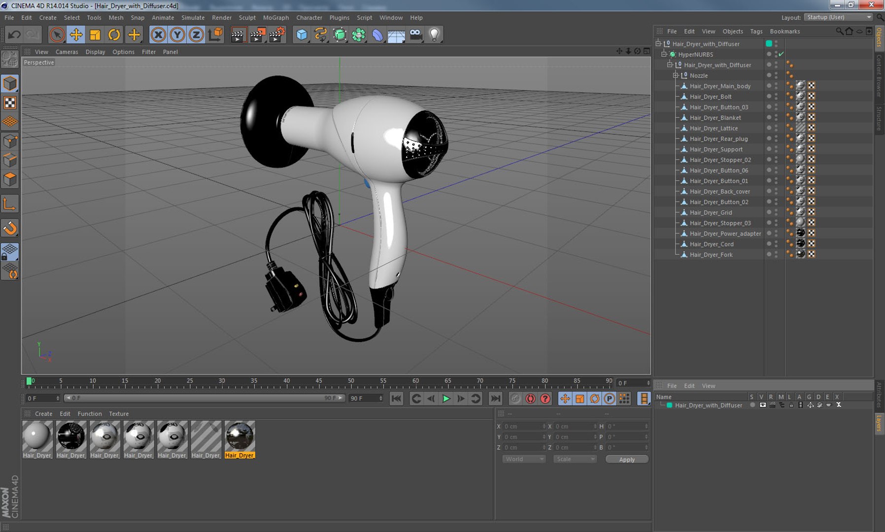 3D Hair Dryer Diffuser - TurboSquid 1303650
