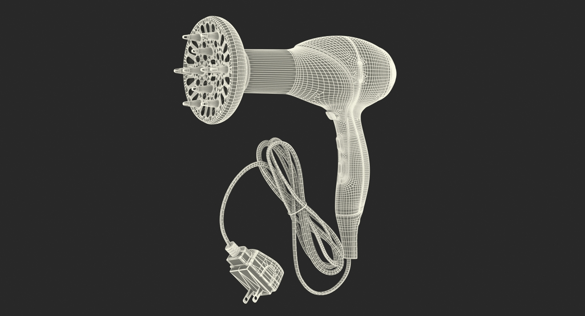 3D Hair Dryer Diffuser - TurboSquid 1303650