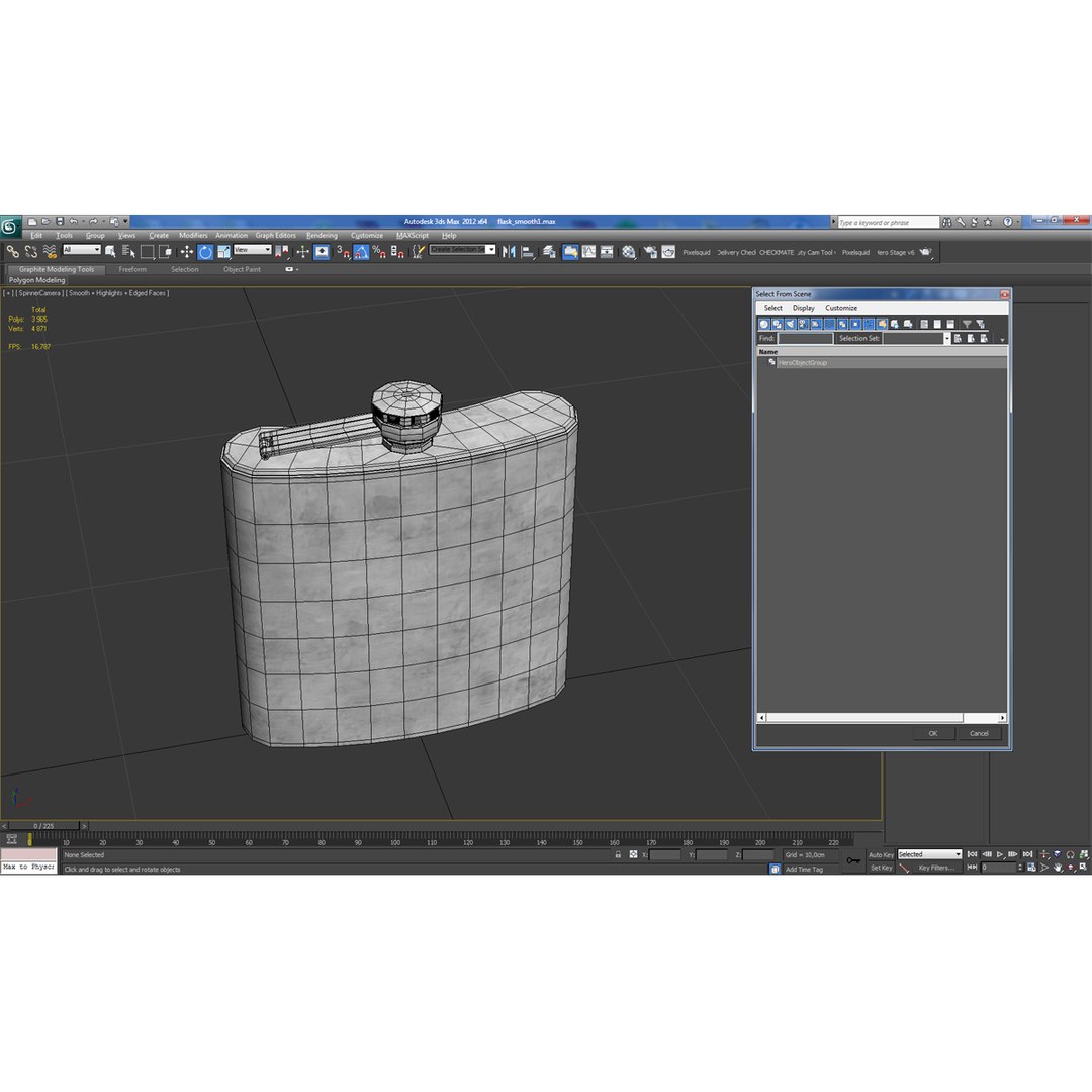 stainless steel flask 3d model