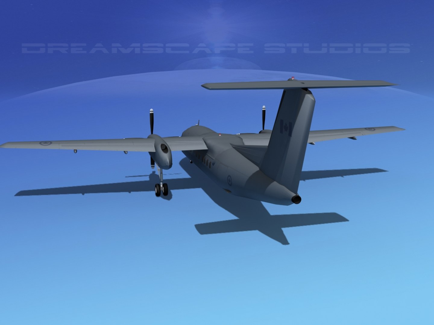 Dhc-8-100 Dash 8 3d Model