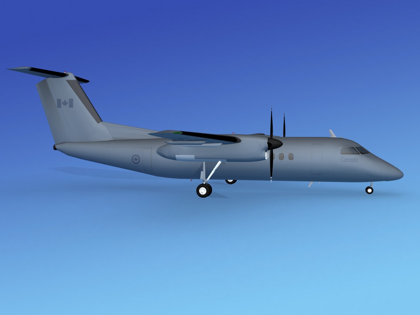 Dhc-8-100 Dash 8 3d Model