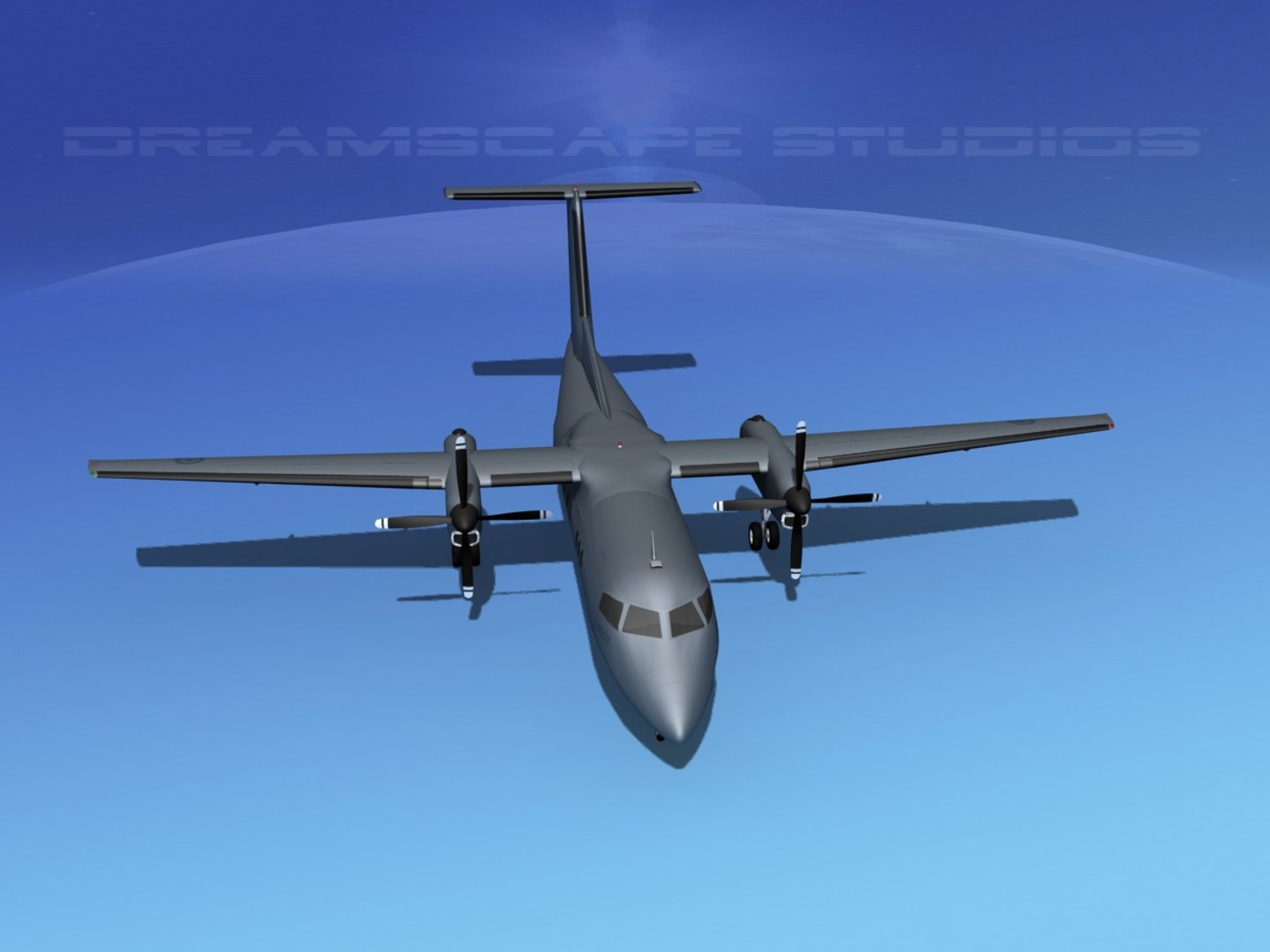 Dhc-8-100 Dash 8 3d Model